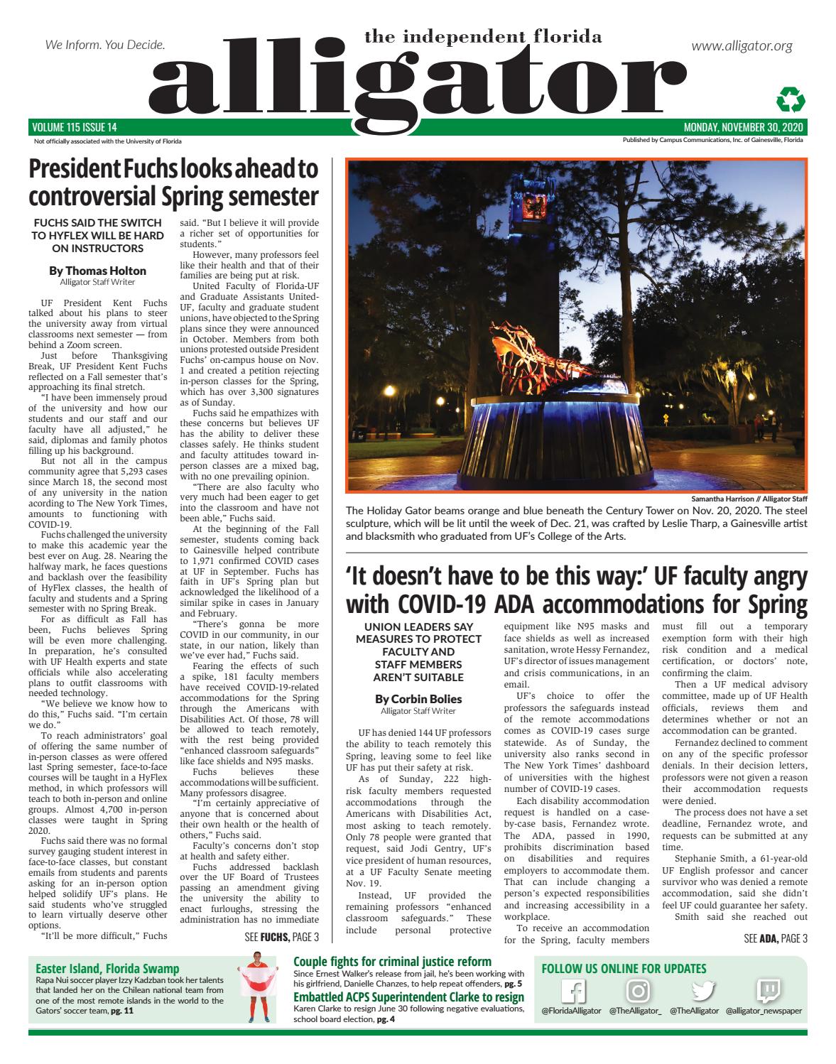 November 30, 2020 by The Independent Florida Alligator - Issuu