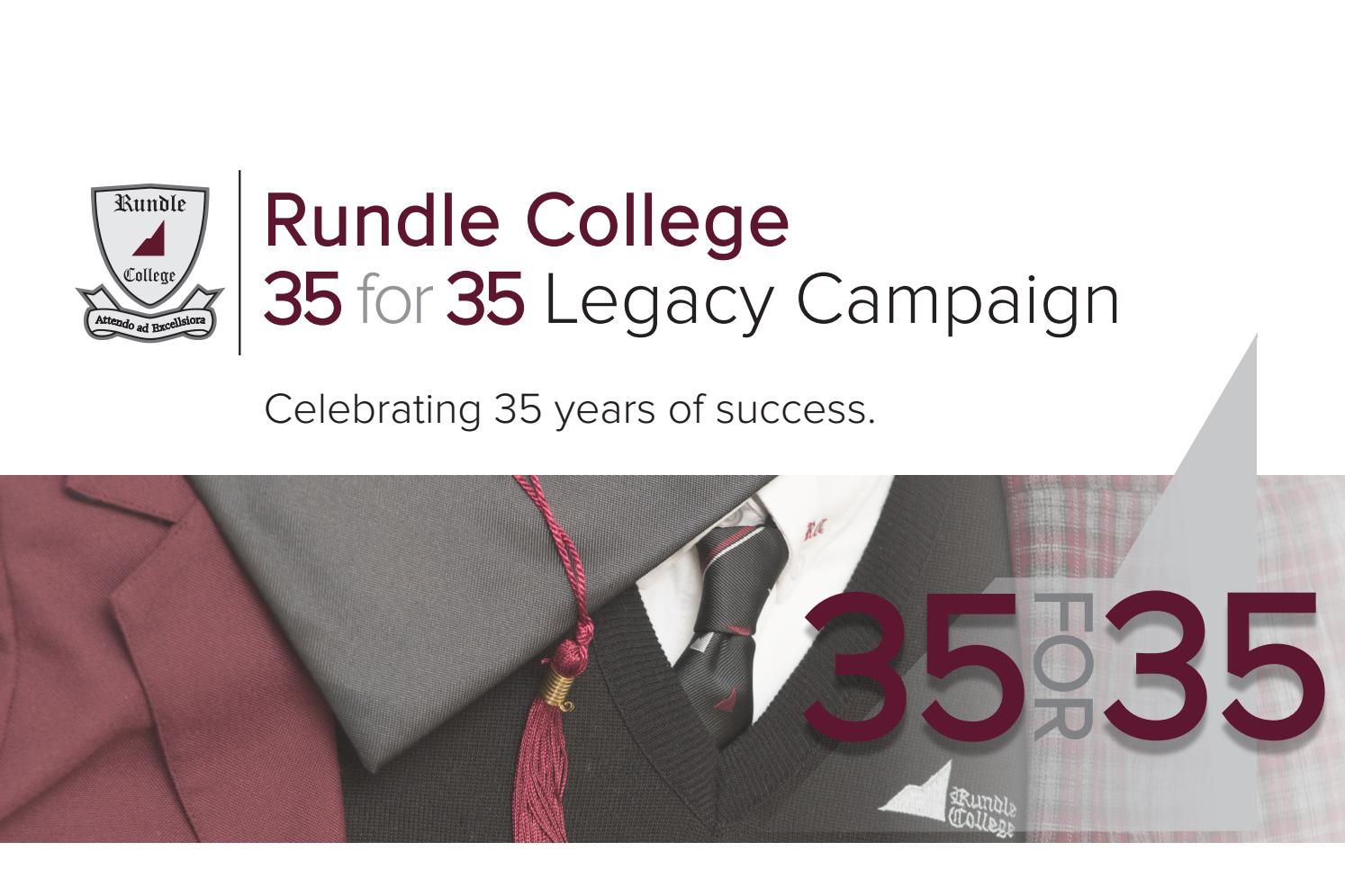 Rundle College 35 For 35 Brochure by Rundle - Issuu