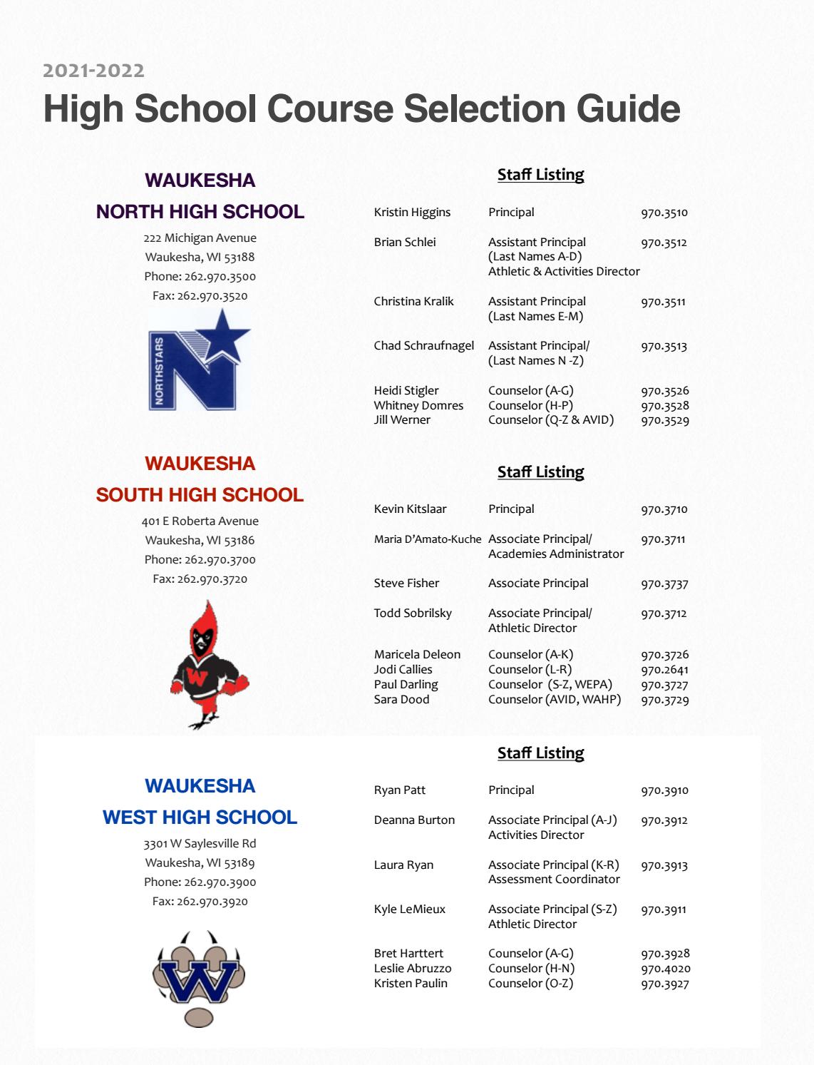 2021-22 High School Course Selection Guide by Mary Jo King - Issuu