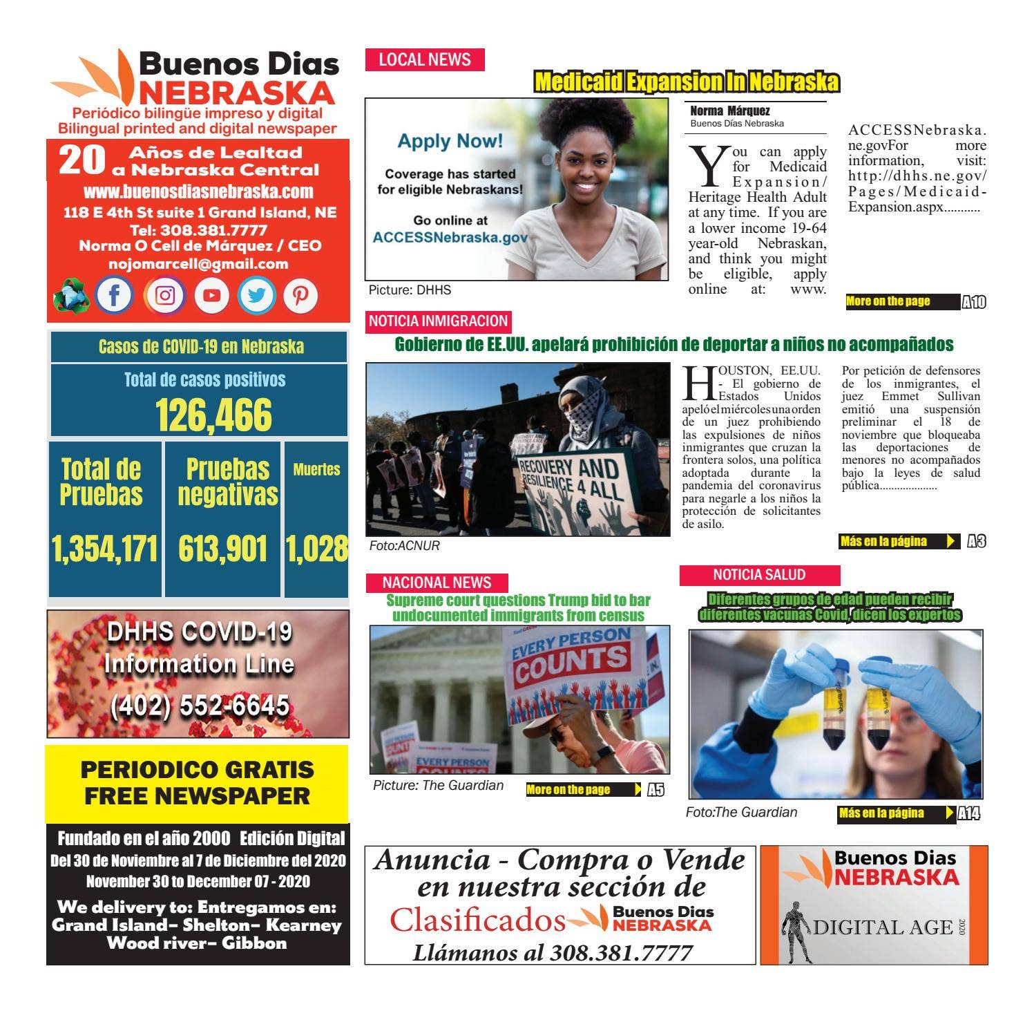 Periódico bilingüe en Inglés y Español./ Bilingual newspaper in English ...