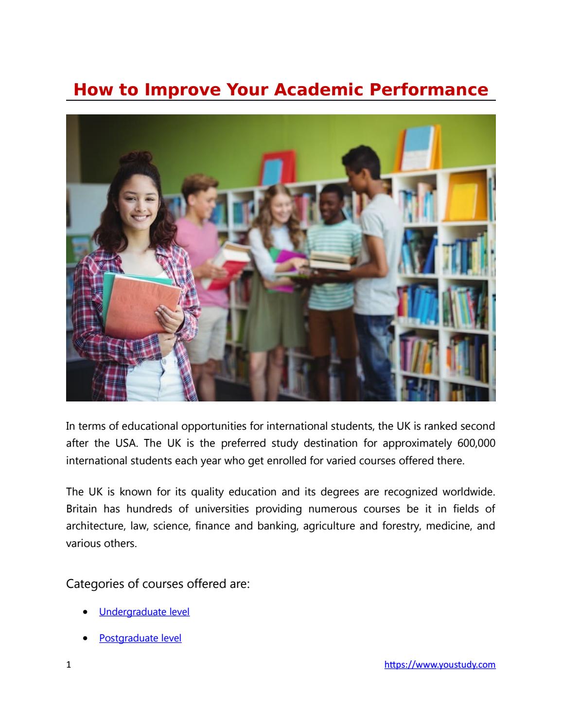 How to Improve Your Academic Performance by YouStudy - Issuu