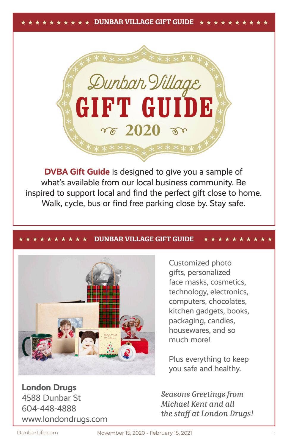 Dunbar Village Gift Guide 2020 by PALLA MEDIA - Issuu