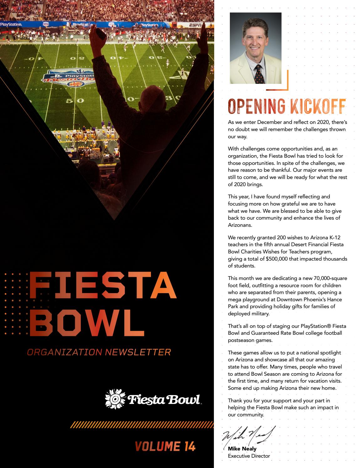 Fiesta Bowl Organization Newsletter | Volume 14 by Fiesta Bowl - Issuu