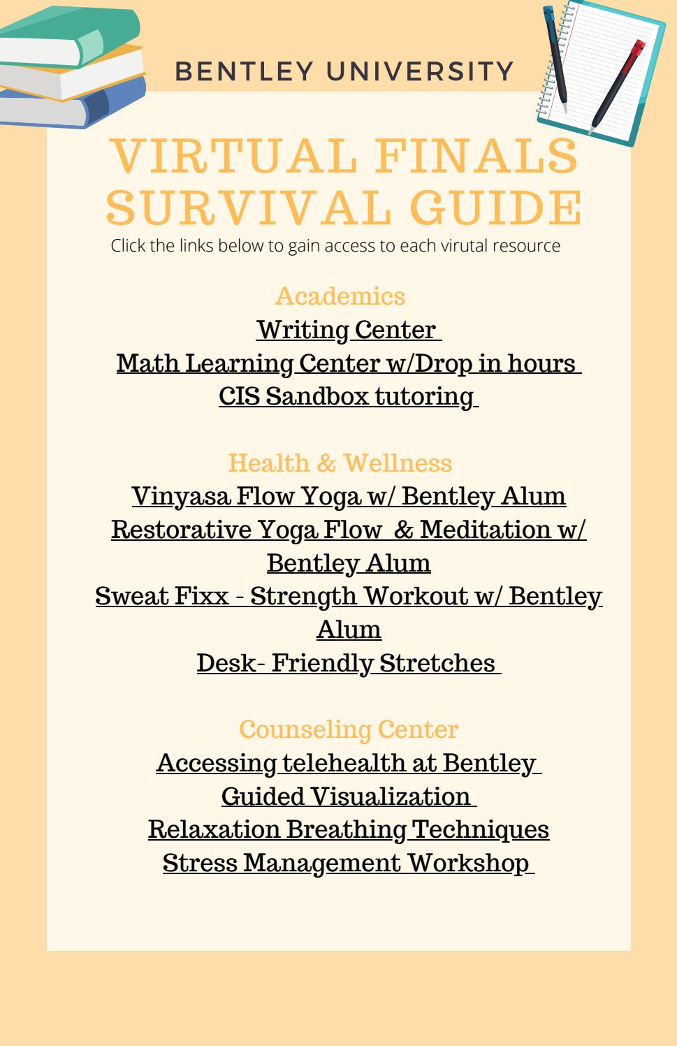 Virtual Finals Survival Guide 2020 by Bentley University New Student ...