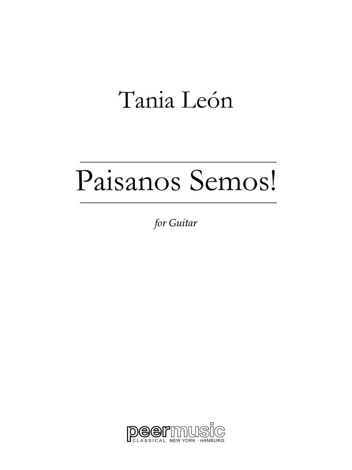 Leon - Paisanos Semos! (sample pages) by Peermusic Classical - Issuu