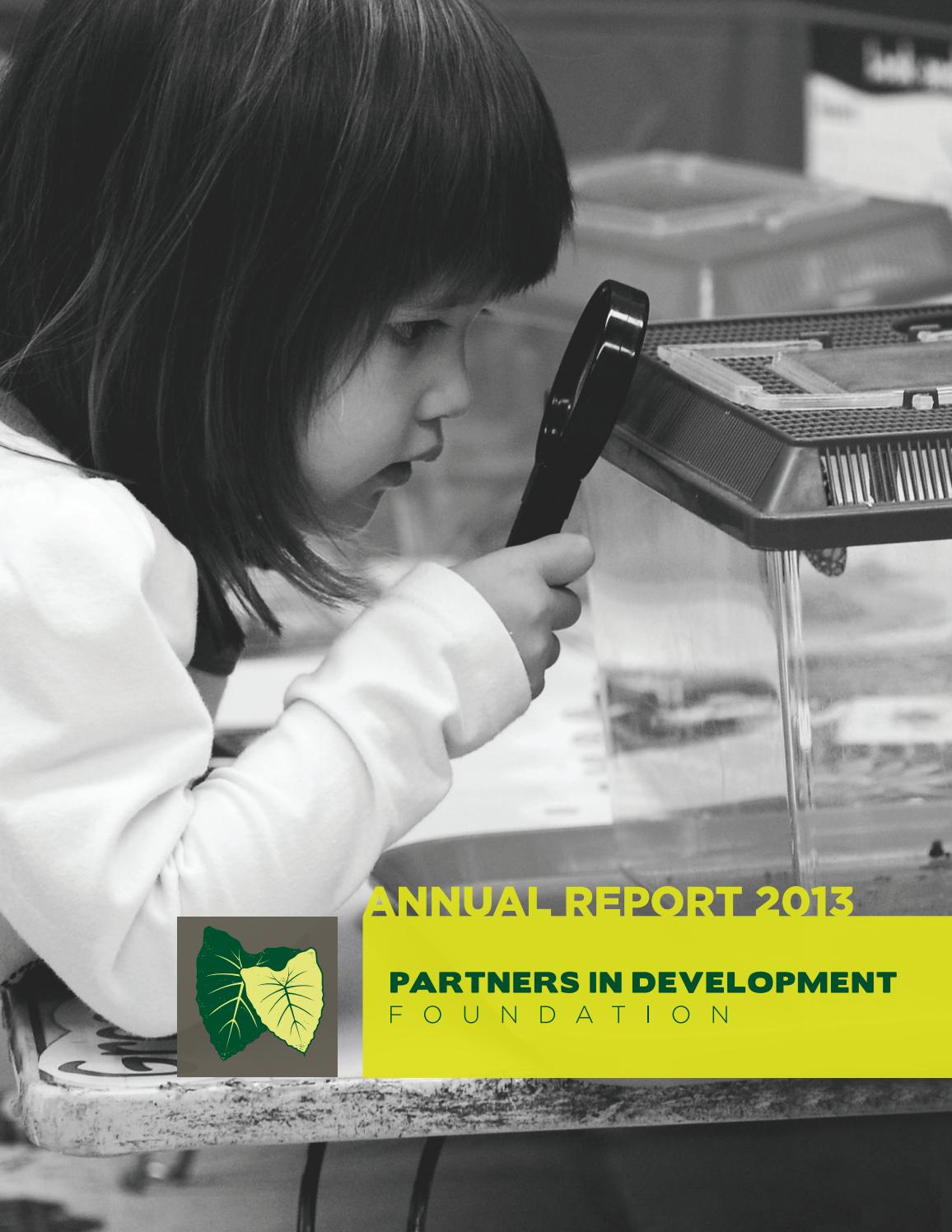 2013 Annual Report by Partners In Development Foundation - Issuu