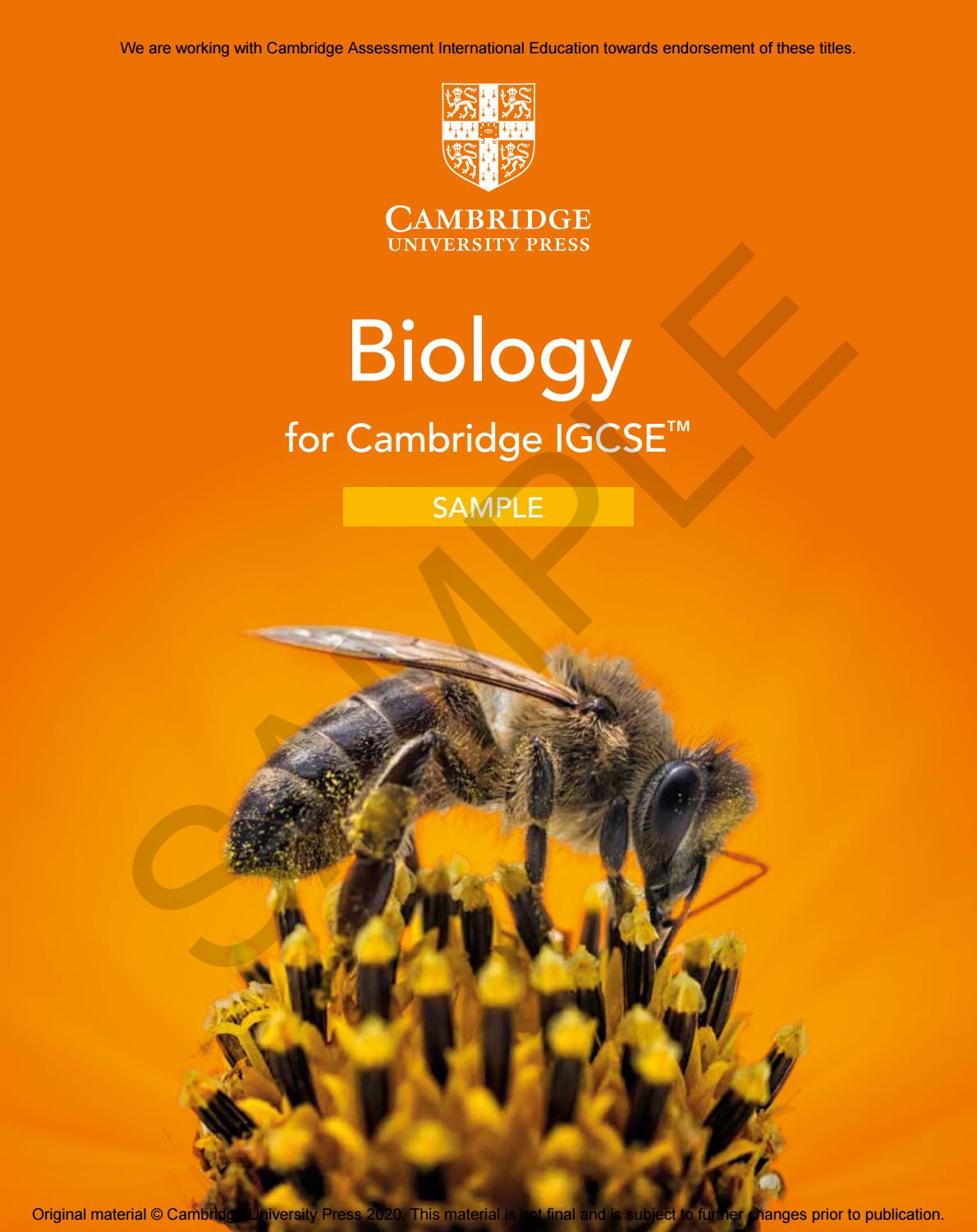 Biology For IGCSE Sample By Cambridge University Press Education Issuu