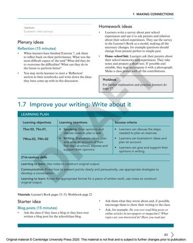 Global English TEACHER’S RESOURCE 7 Sample by Cambridge International ...