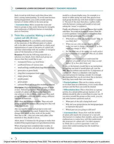 Lower Secondary Science TEACHER’S RESOURCE 7 by Cambridge International ...