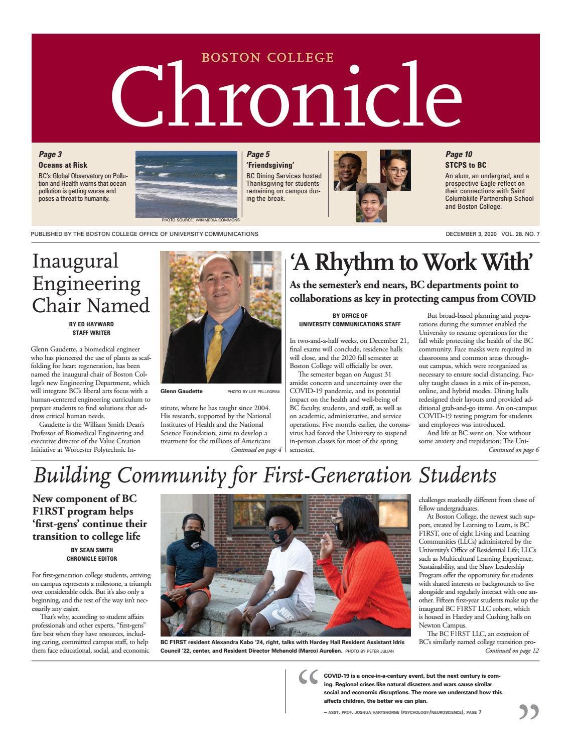 Boston College Chronicle by Boston College - Issuu