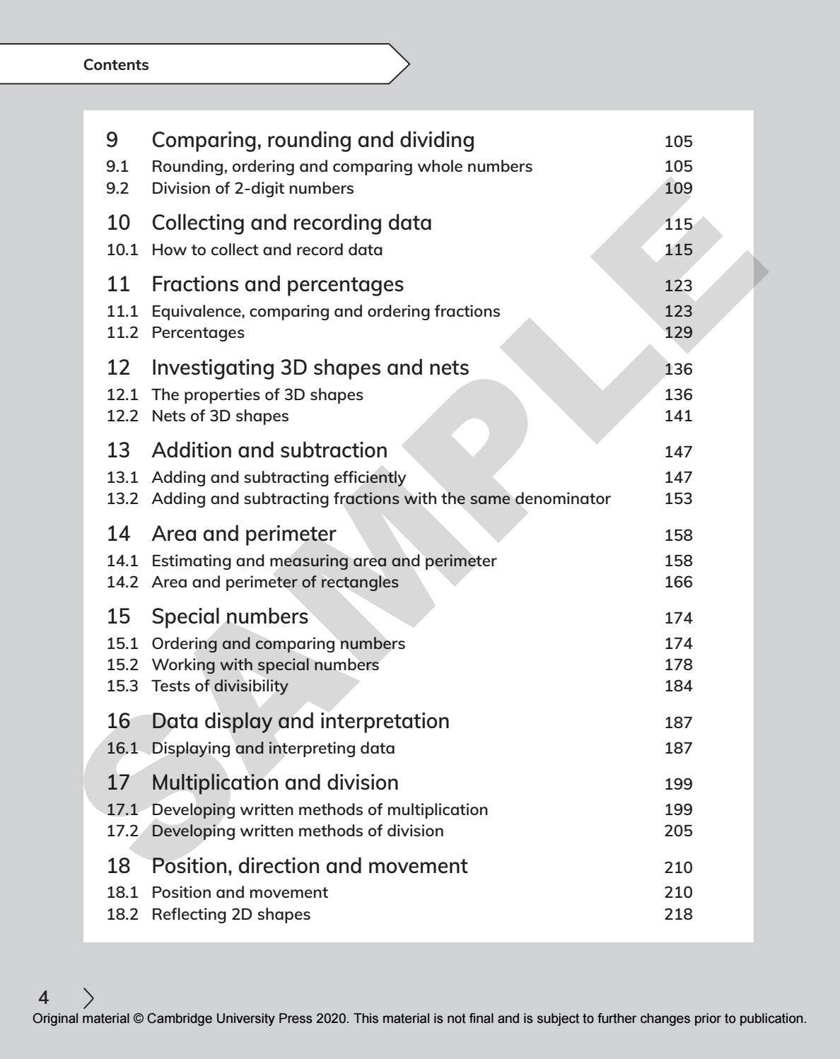 Primary Mathematics Workbook 4 Sample by Cambridge International ...
