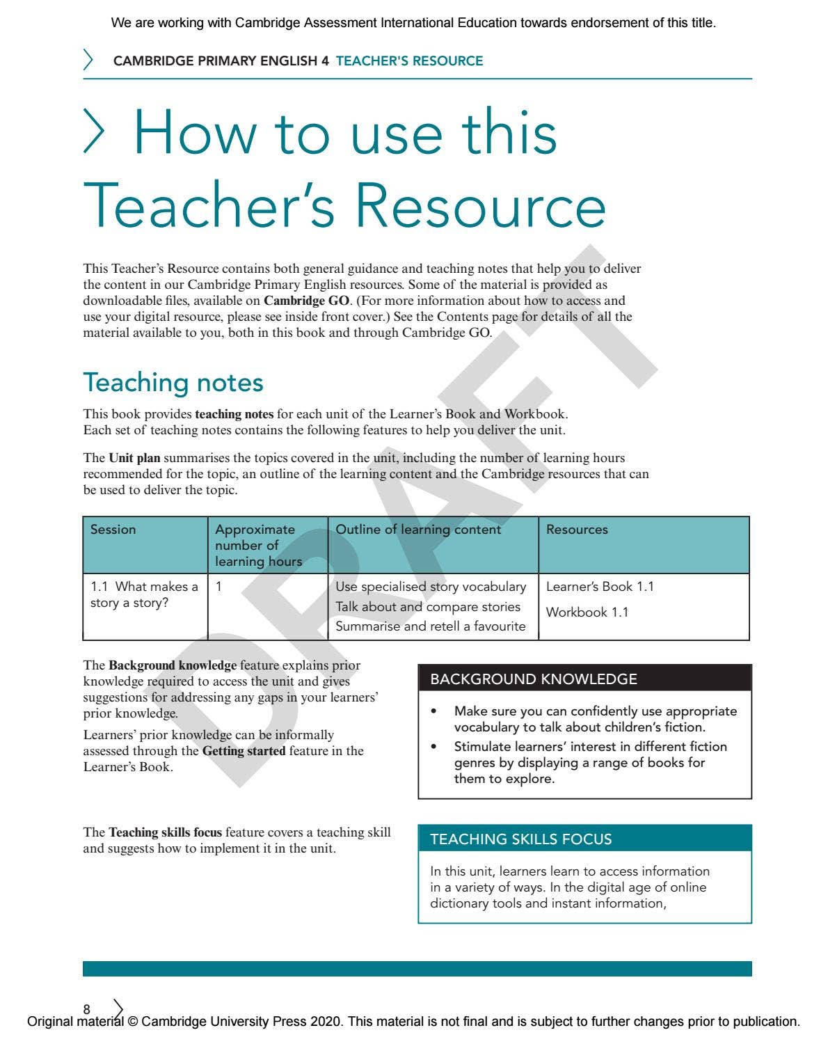 Primary English Teacher’s Resource 4 Sample by Cambridge International ...