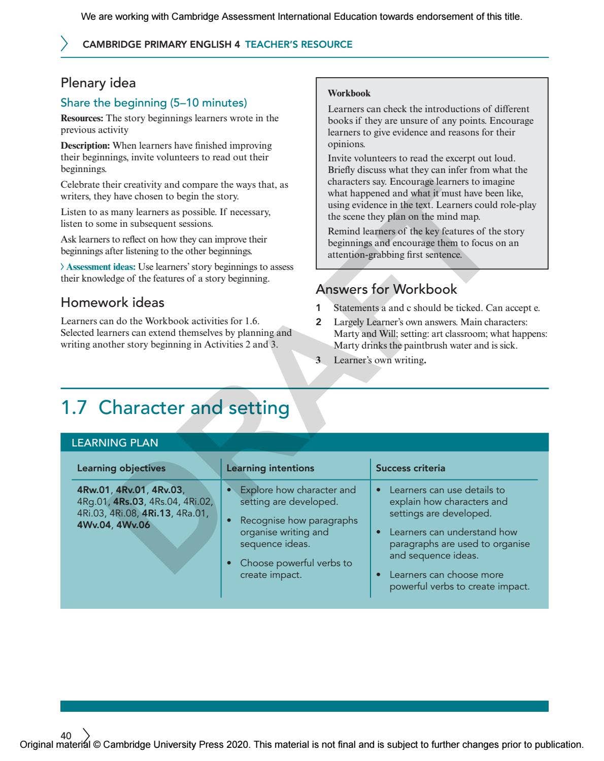 Primary English Teacher’s Resource 4 Sample by Cambridge International ...