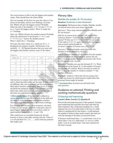 Lower Secondary Mathematics TEACHER’S RESOURCE 7 Sample by Cambridge ...