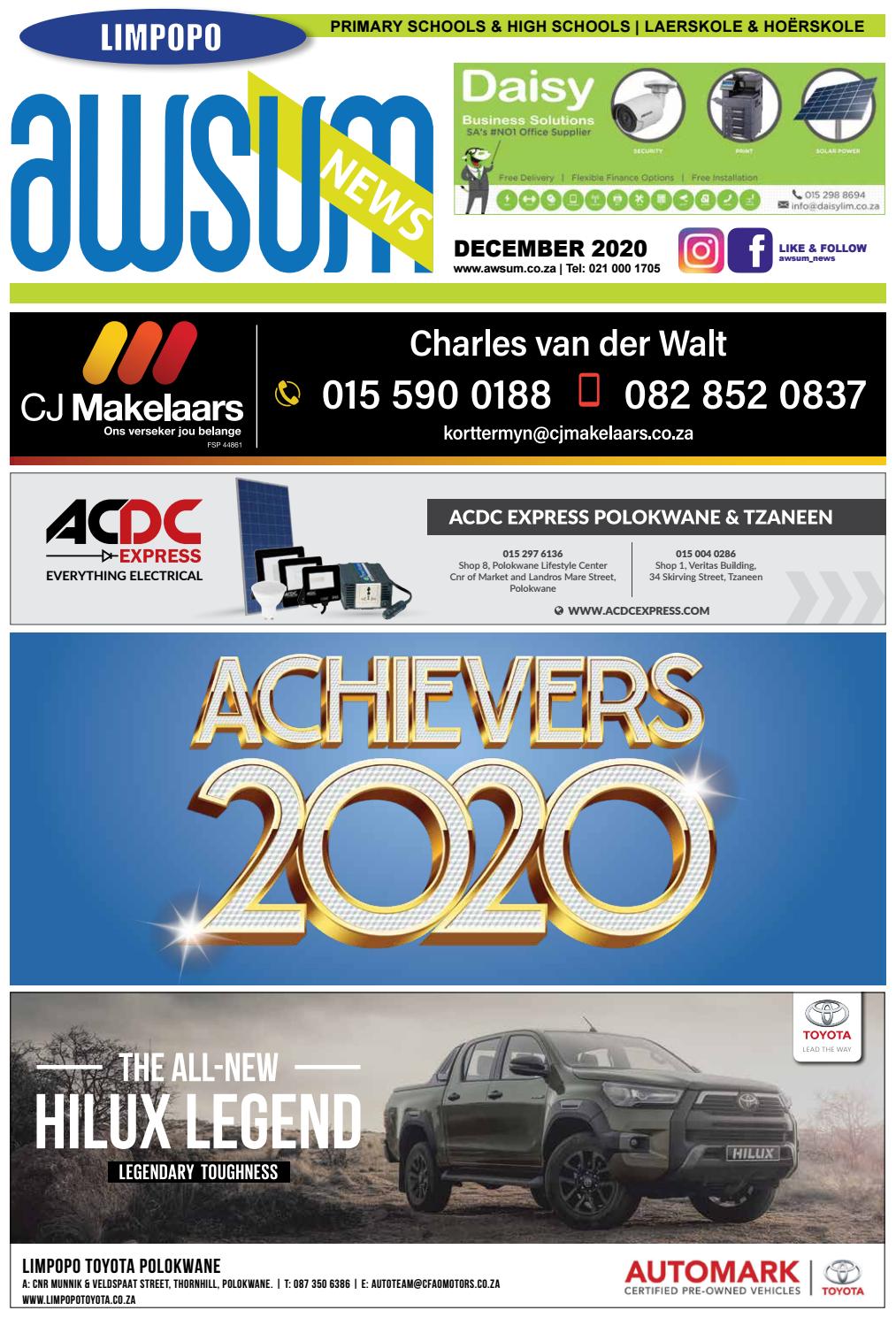 Limpopo Achievers 2020 by AWSUM News - Issuu