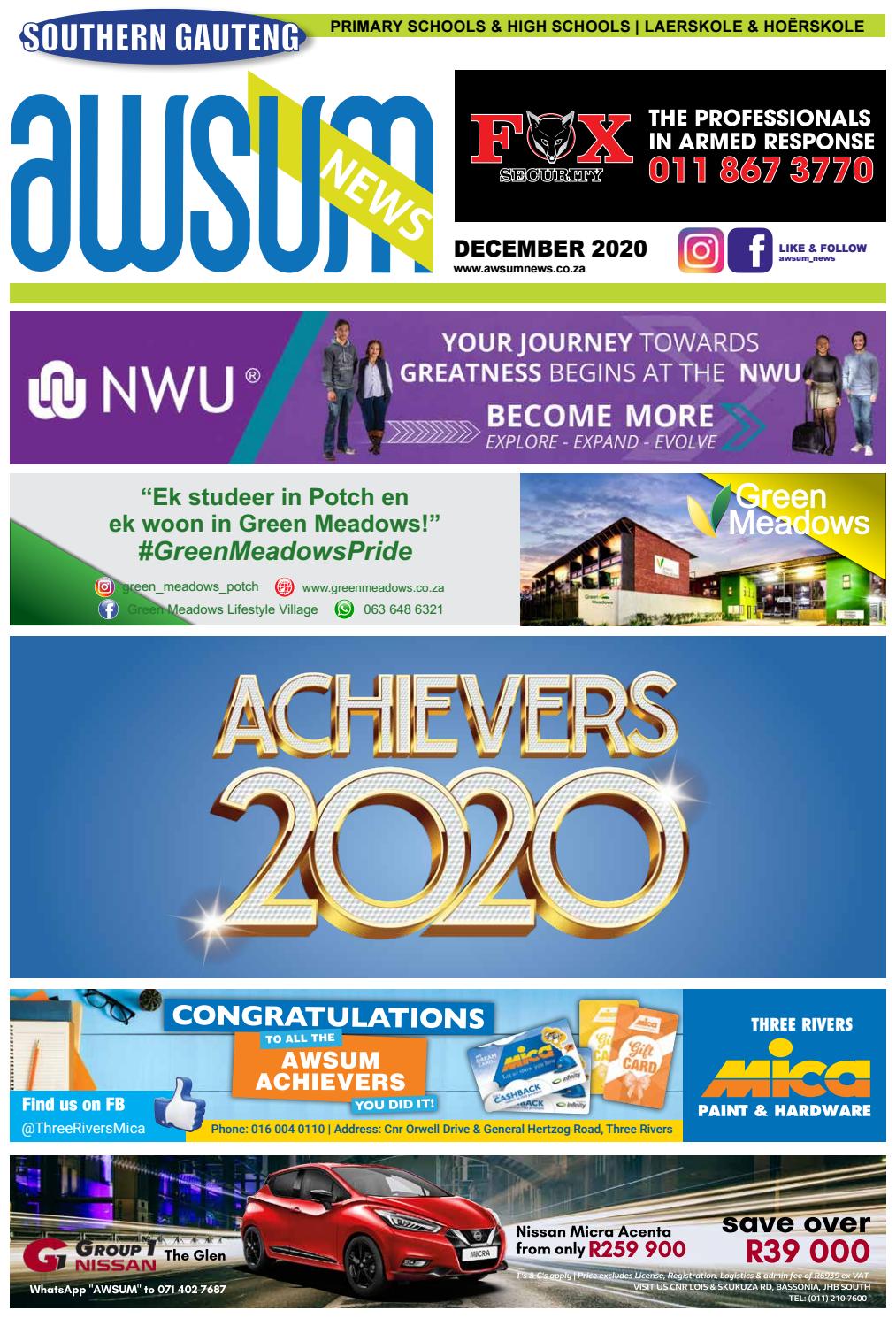 Southern Gauteng Achievers 2020 by AWSUM News - Issuu