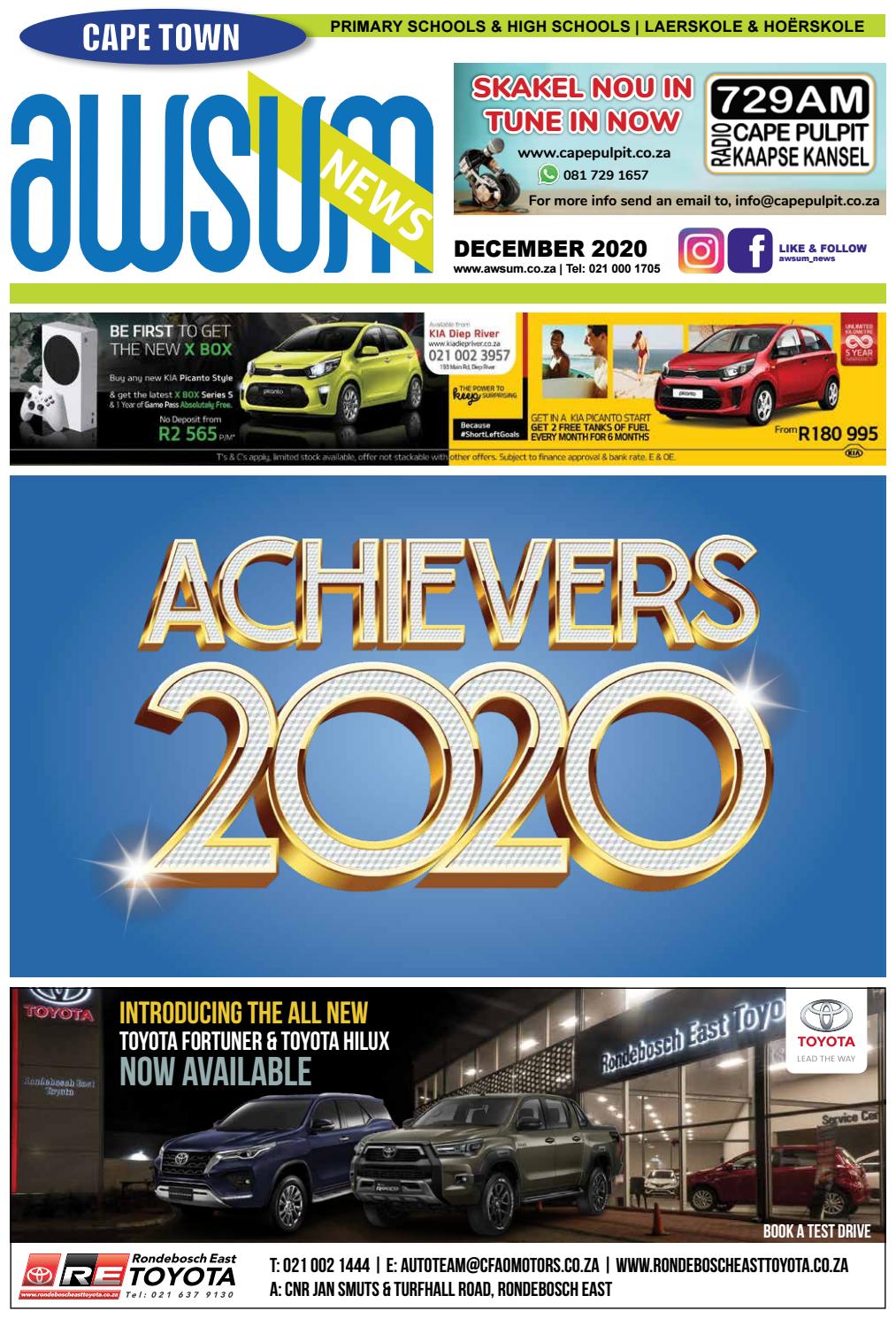 Cape Town Achievers 2020 by AWSUM News - Issuu