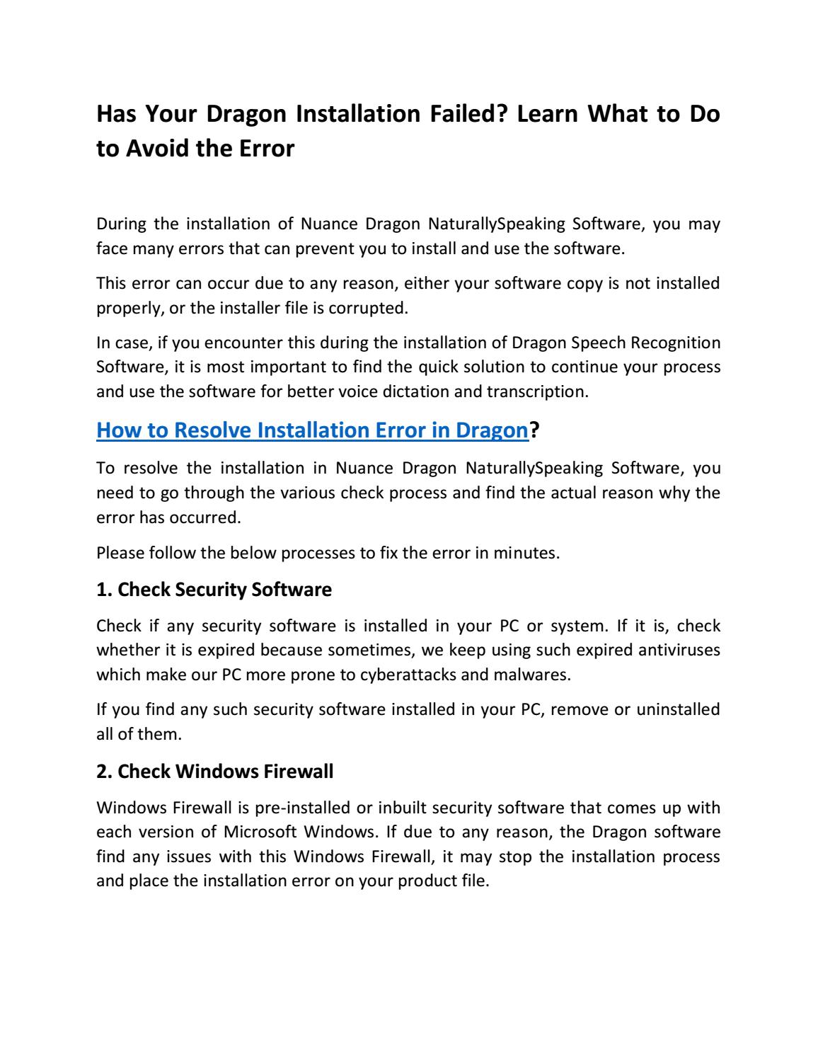 Has Your Dragon Installation Failed? Learn What to Do to Avoid the ...