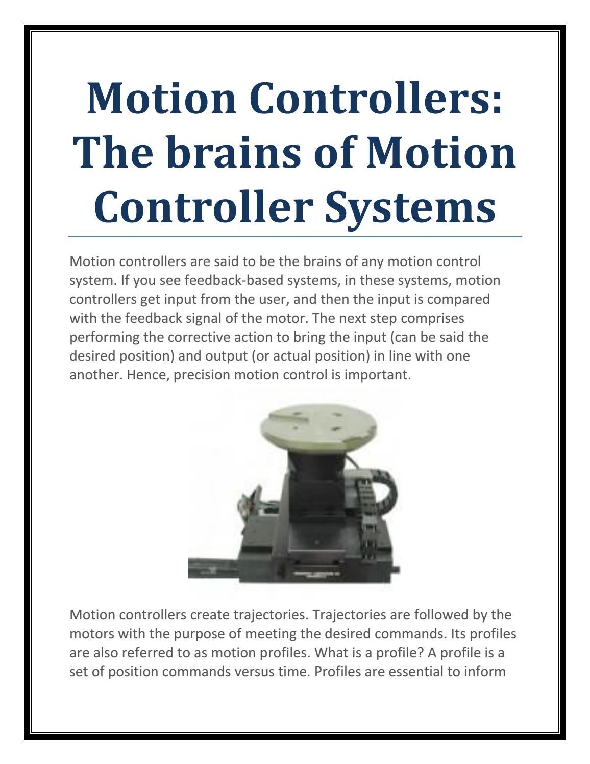 Motion Controllers: The brains of Motion Controller Systems by ...