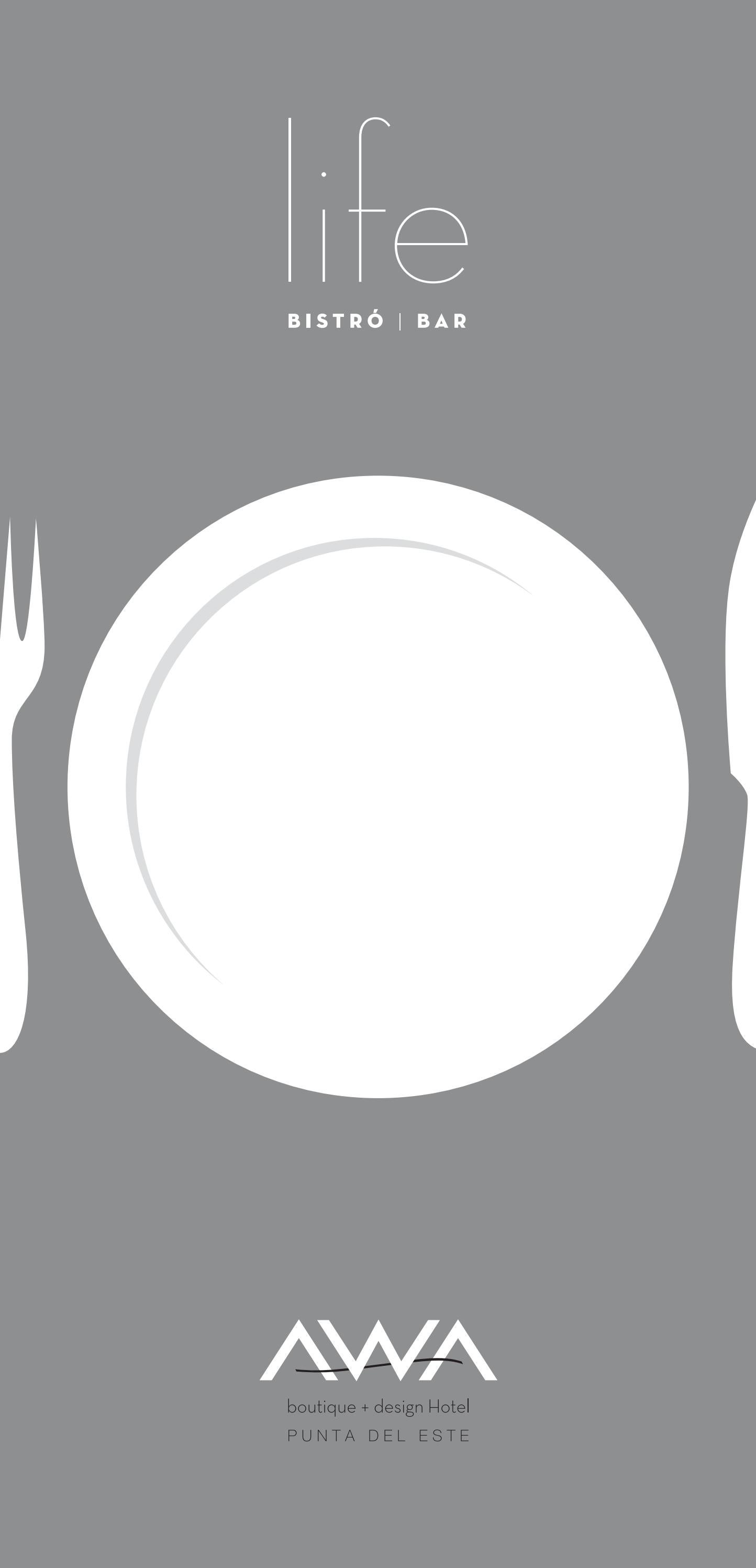 Menu LIFE Bistro de Awa boutique+design Hotel by Revista Punta for Sale ...