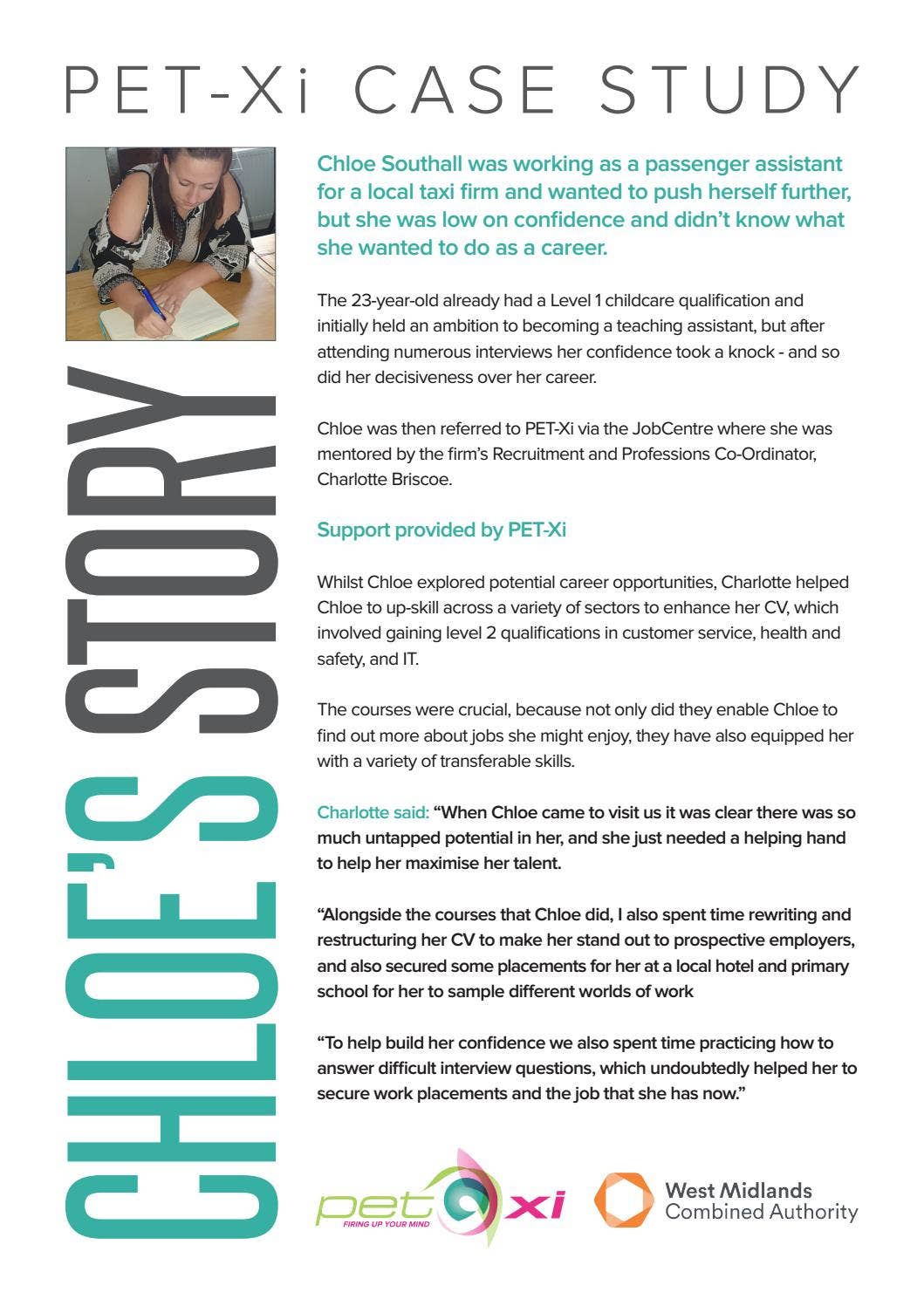 PET-Xi Training Case Study – Chloe’s Story by PET-Xi Training - Issuu