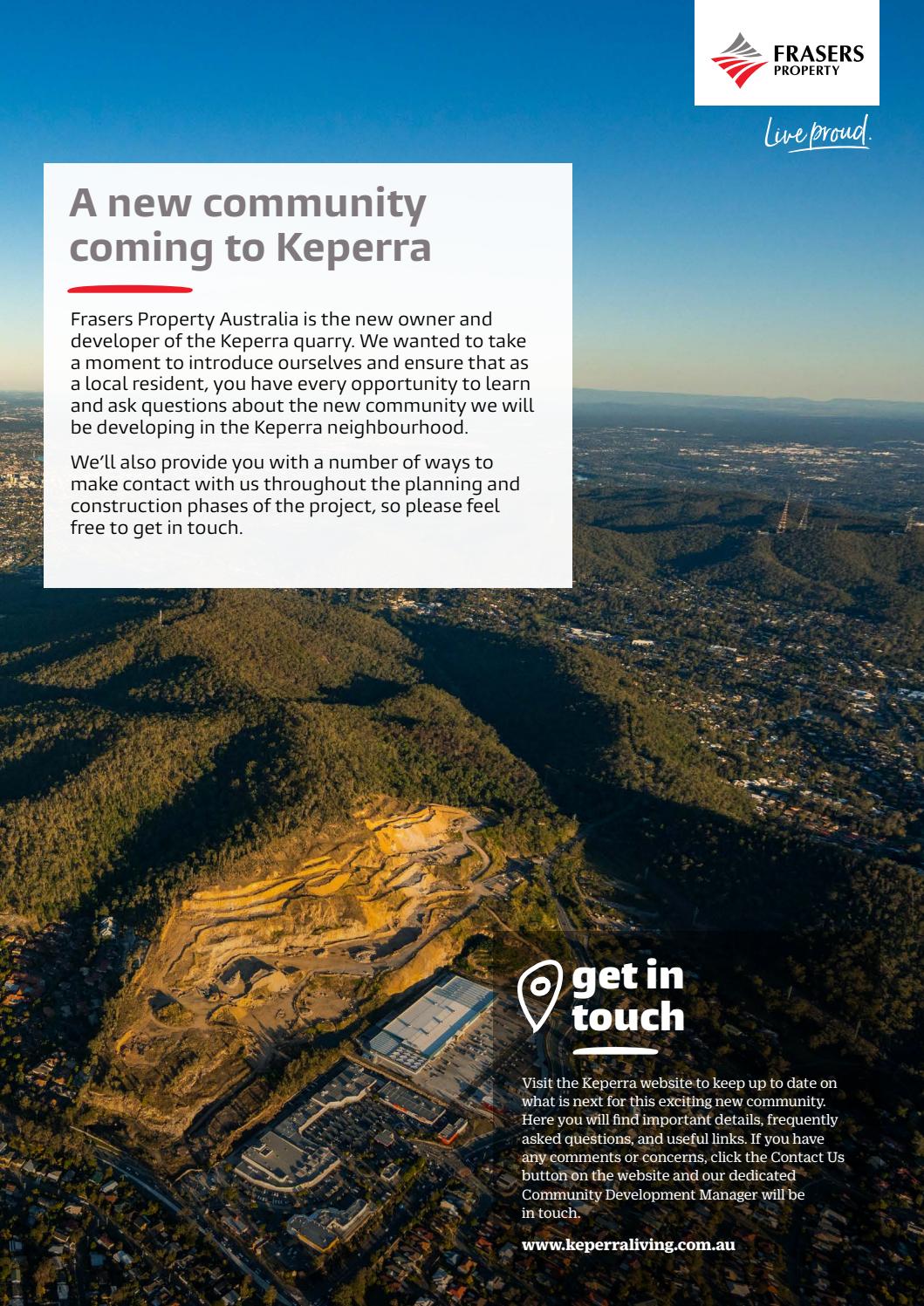 Keperra Newsletter Issue 1 by Frasers Property Australia - Issuu
