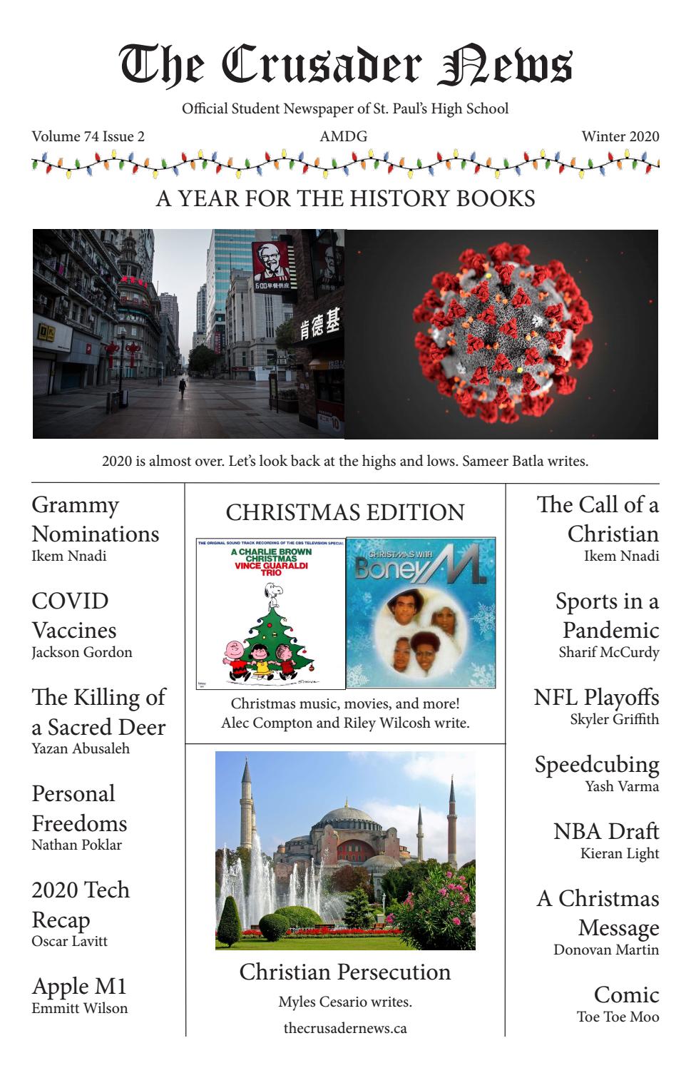 Crusader Newspaper Volume 74 Issue 2 by St. Paul's High School - Issuu