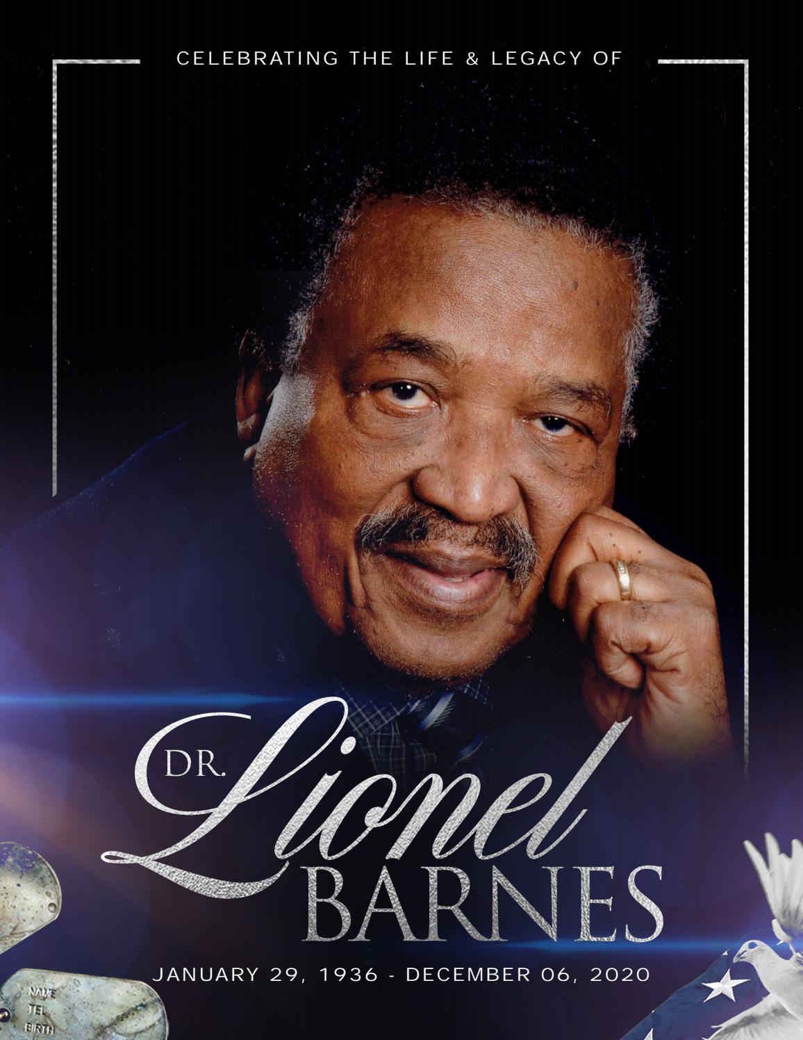 Lionel Barnes Booklet by QDR Design - Issuu