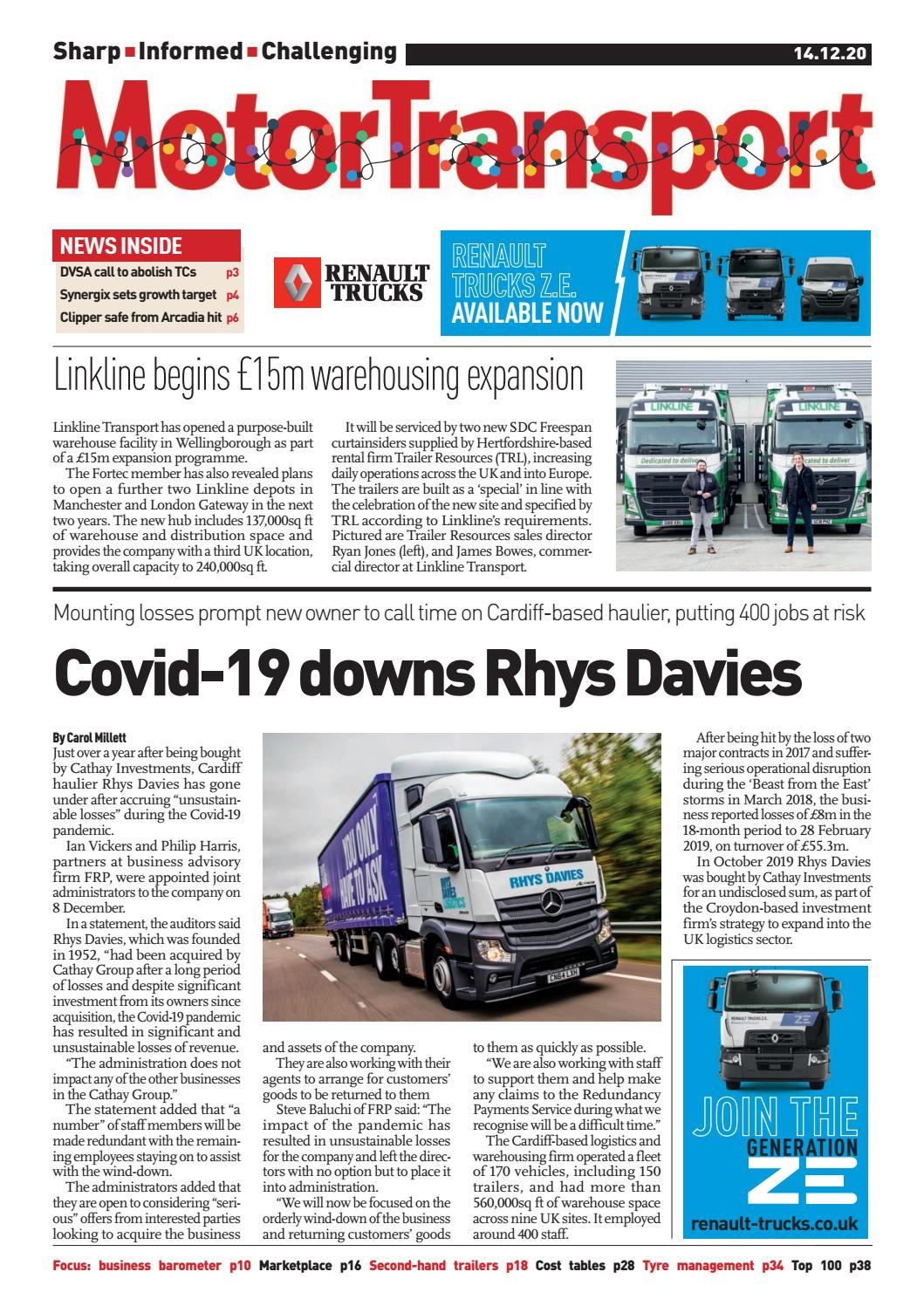 Motor Transport 14 December 2020 by Motor Transport - Issuu