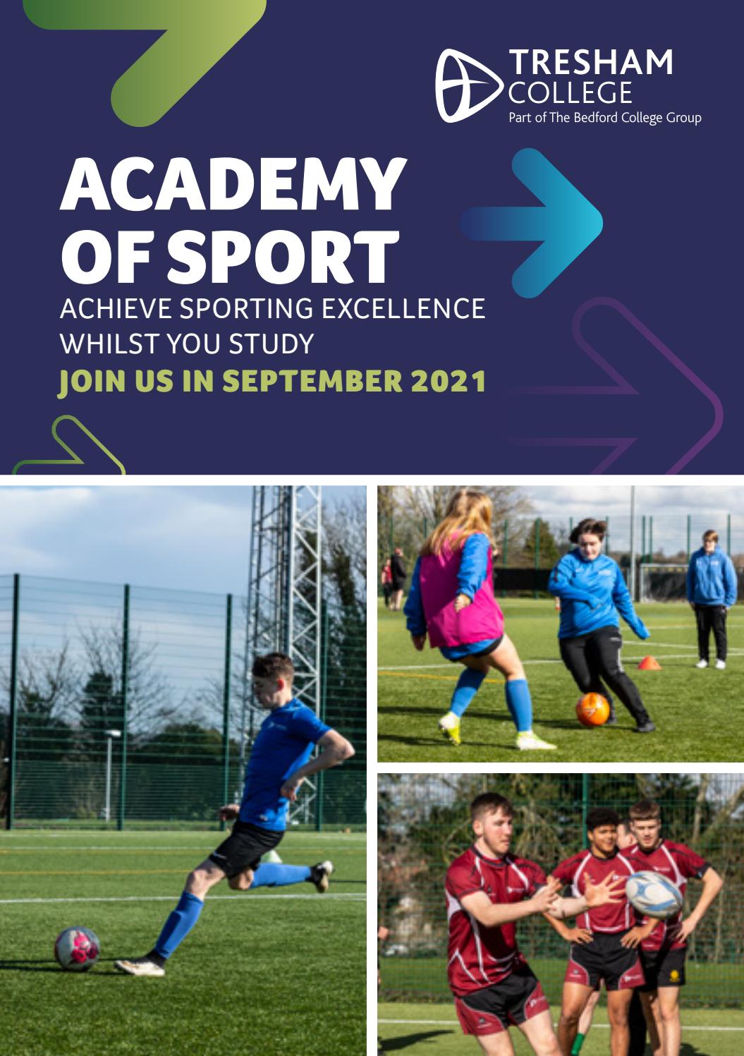 Tresham College Academy of Sport Brochure by The Bedford College Group ...