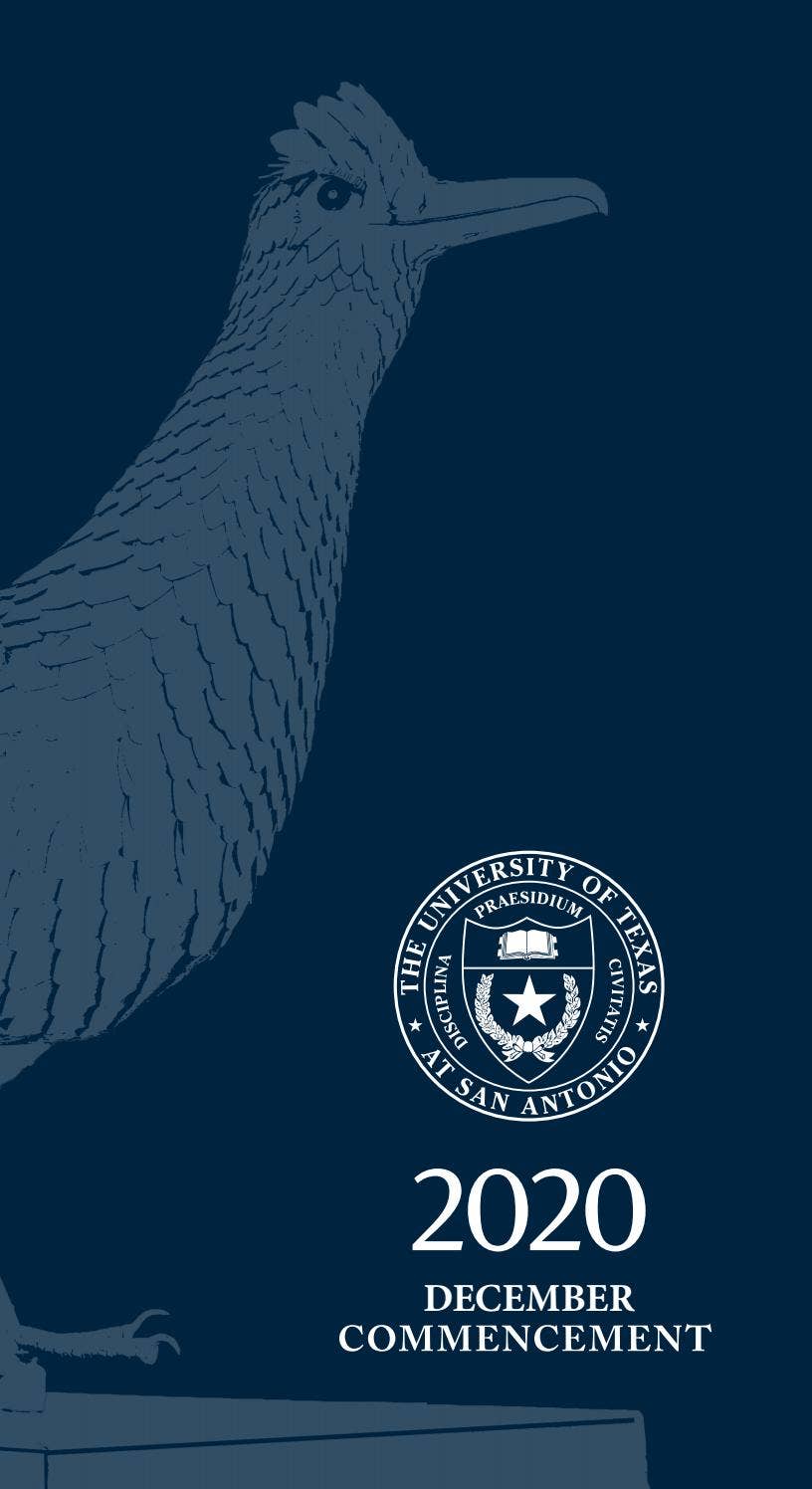 UTSA Fall 2020 Commencement Program by UTSA - The University of Texas ...