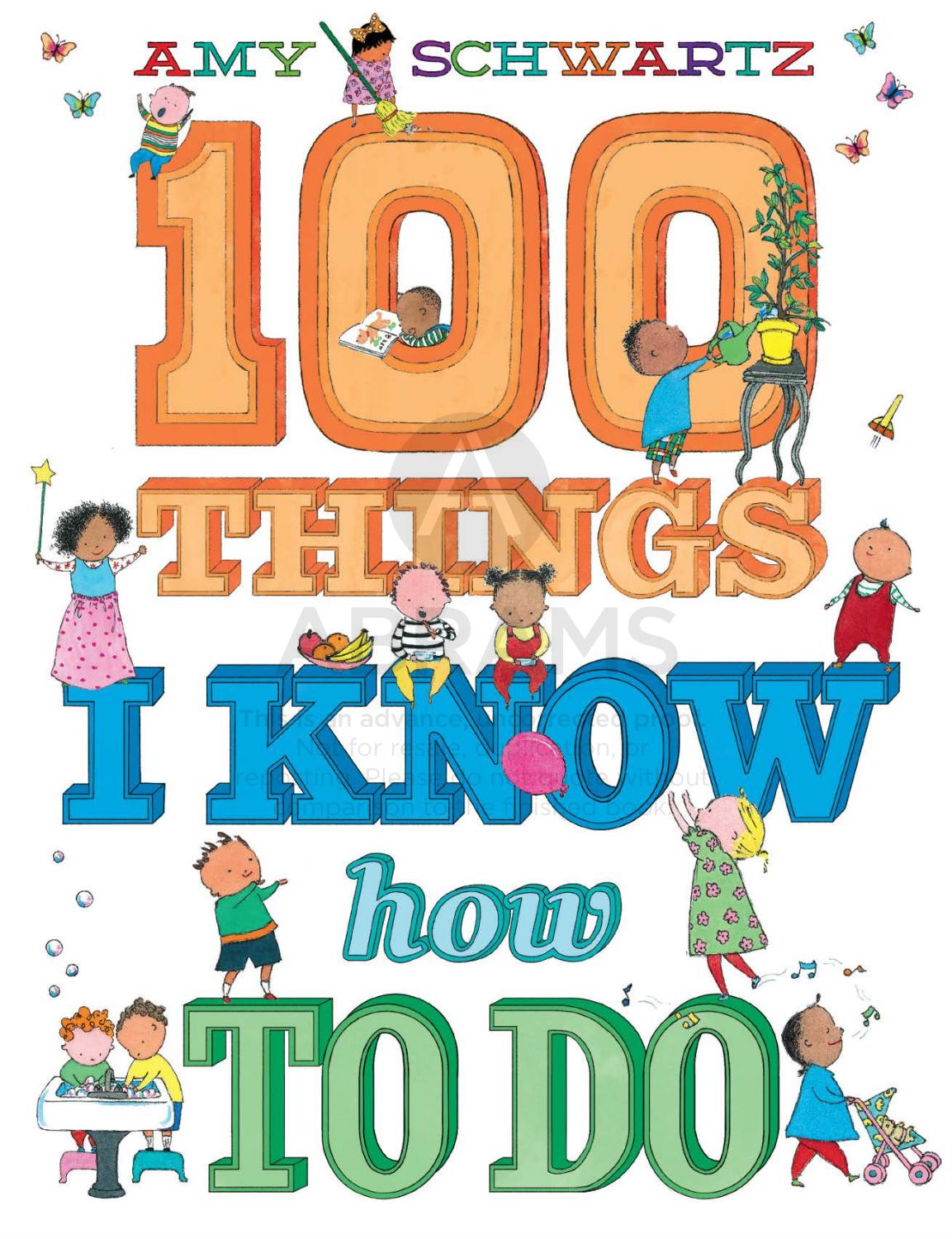 100 Things I Know How to Do by sales-abramsbooks - Issuu