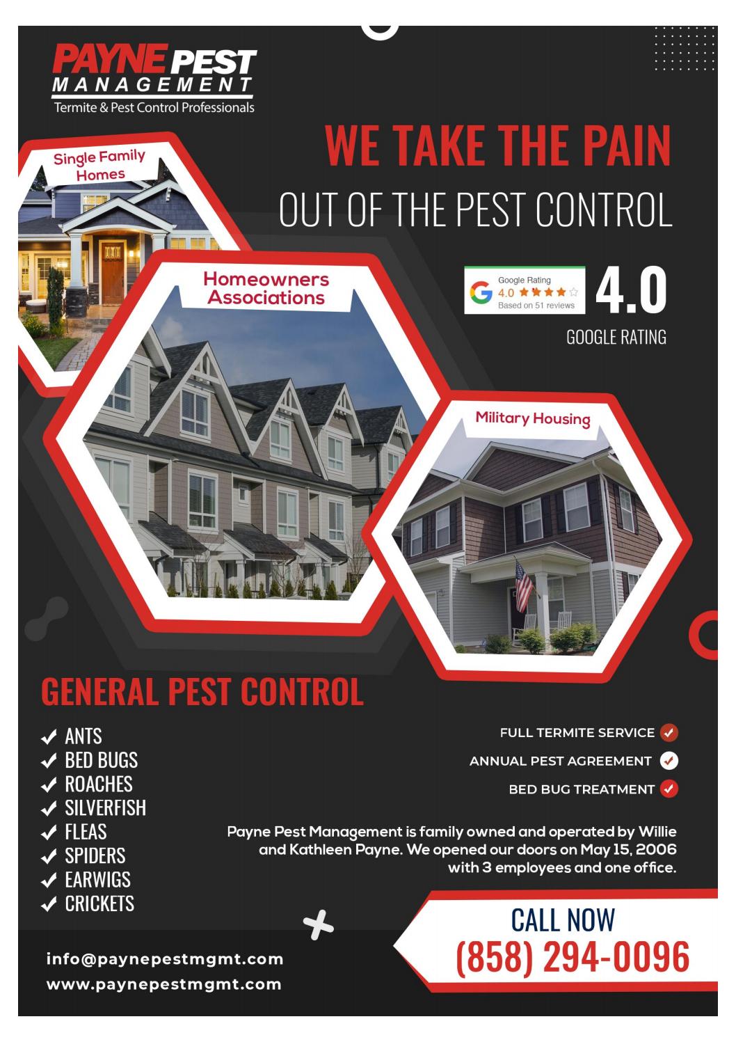Termite Control San diego | Bee Removal San diego by Payne pest - Issuu