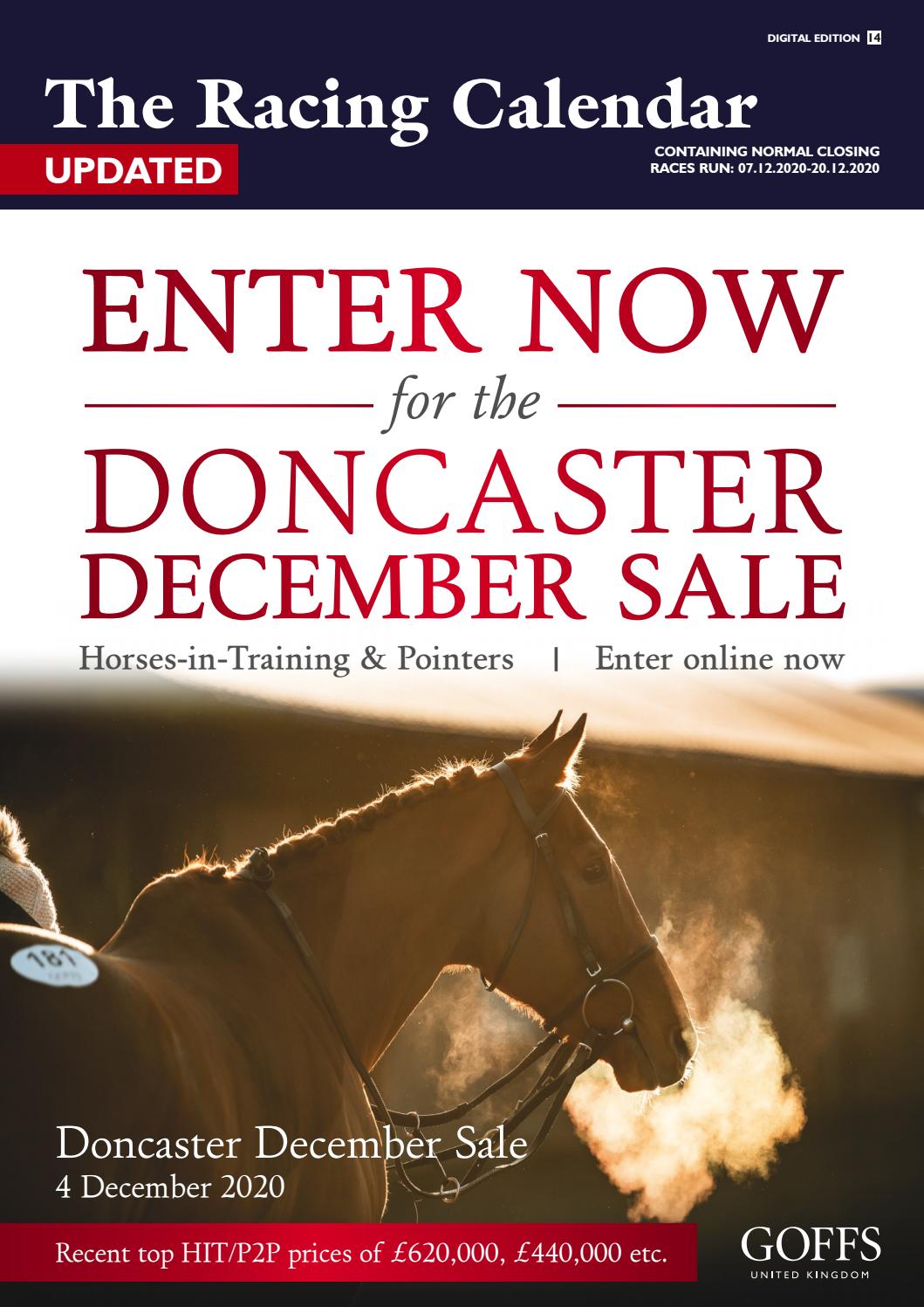 Racing Calendar - 7th-20th December 2020 by Weatherbys - Issuu