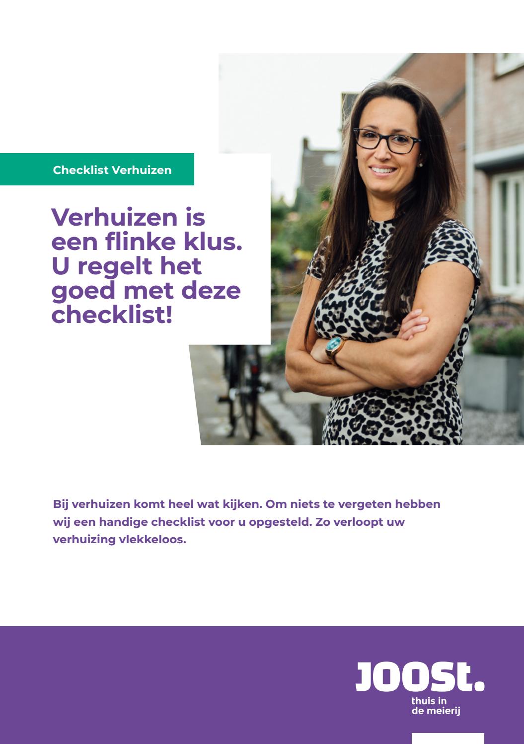 Checklist verhuizen by wonenbijJOOST - Issuu