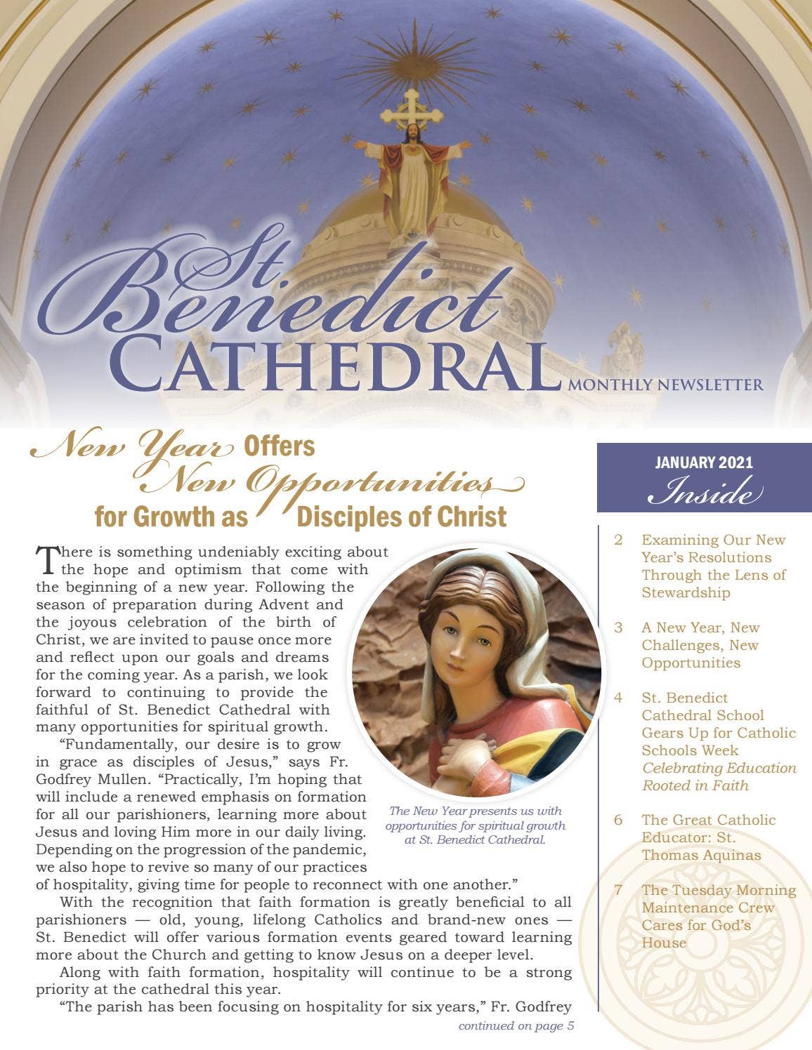 St. Benedict Cathedral Newsletter — January 2021 by Catholic ...