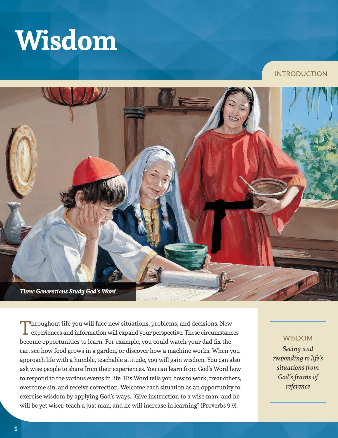 Wisdom Character Lesson by Institute in Basic Life Principles - Issuu
