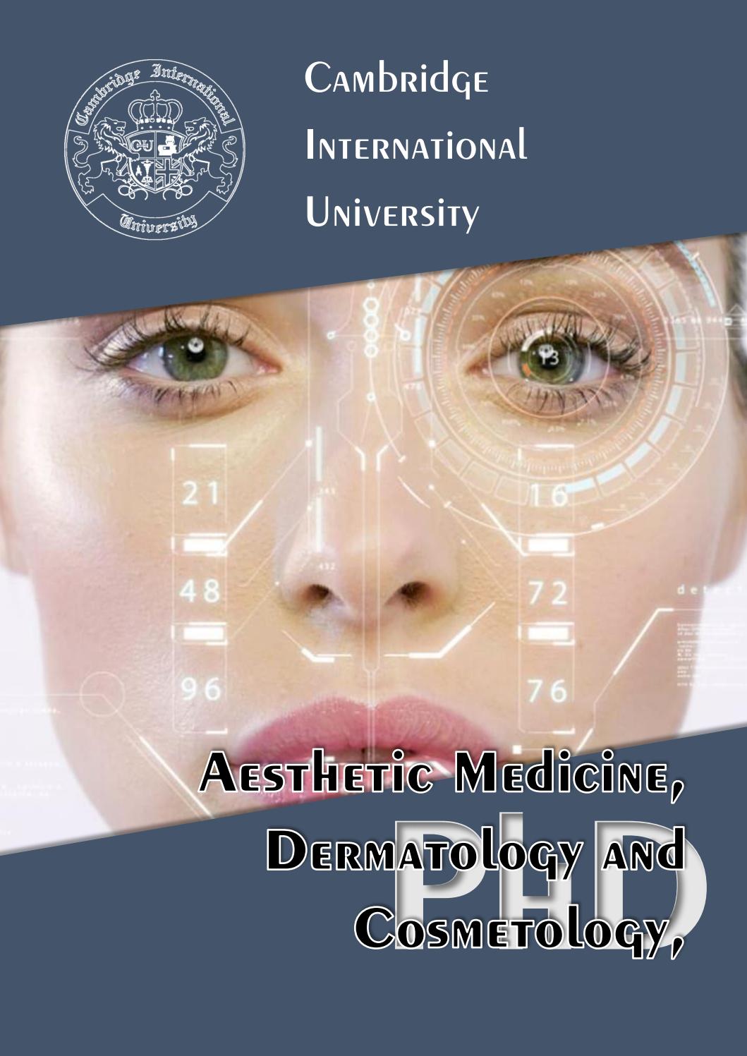 Doctor of Philosophy in Aesthetic Medicine, Dermatology and Cosmetology ...
