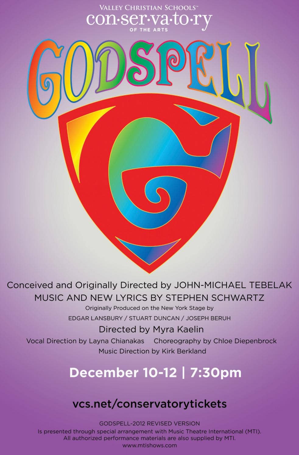 VCS Theatre 2020 Godspell Program by Valley Christian Schools - Issuu
