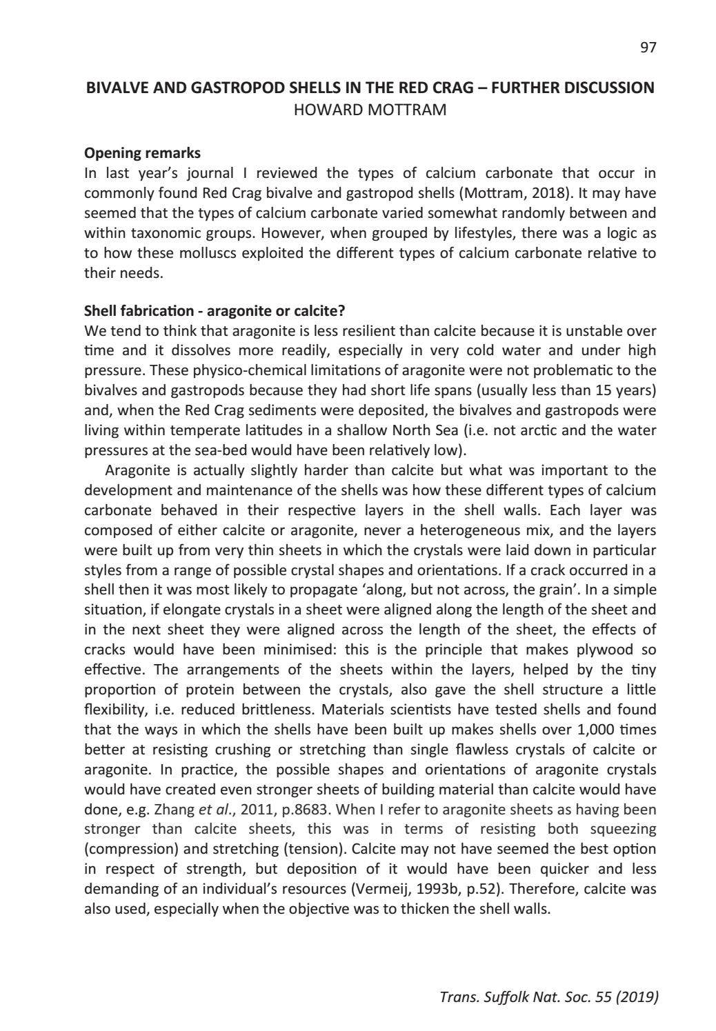 Bivalve and Gastropod shells in the Red Crag - further discussion by ...