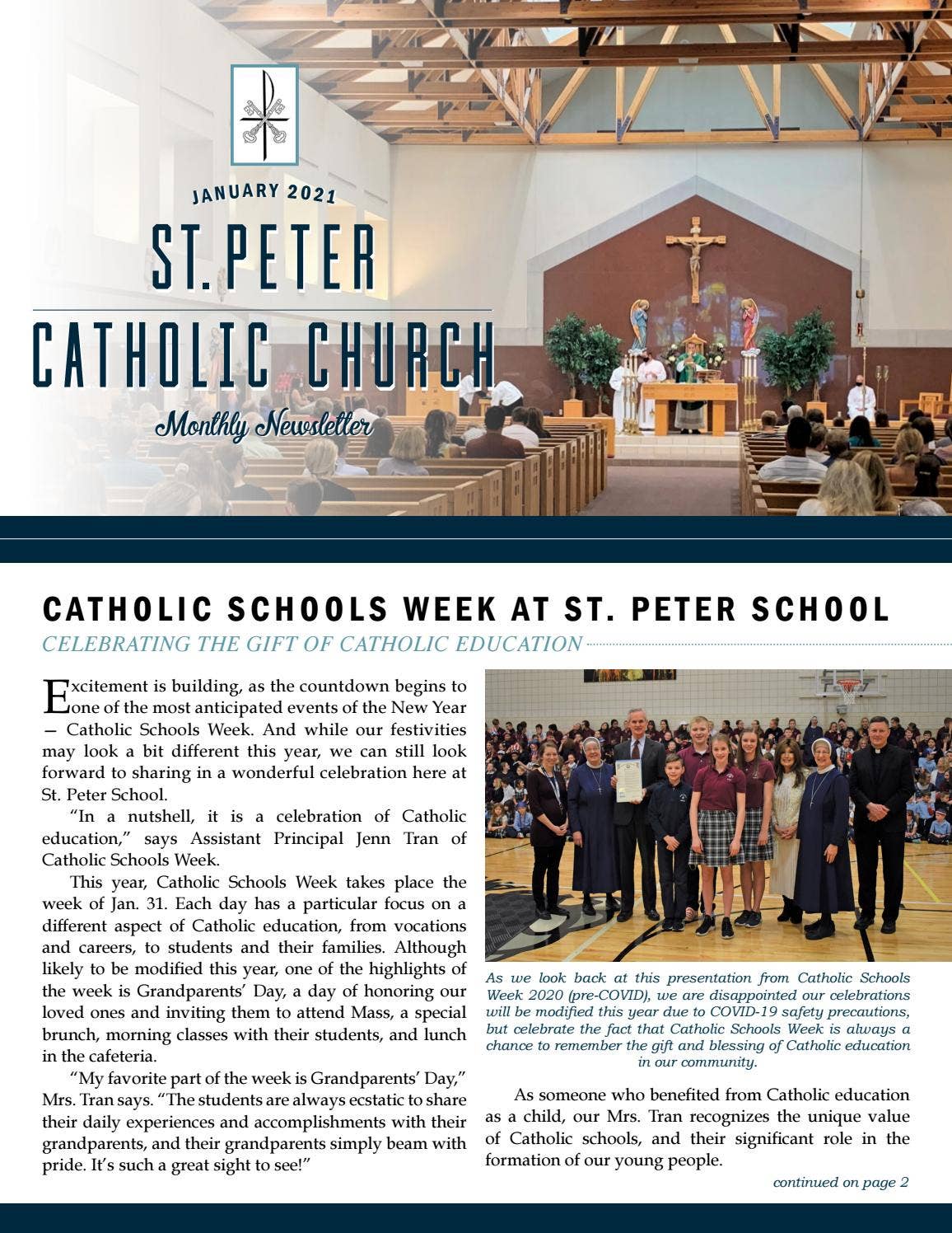 St. Peter Catholic Church Newsletter — January 2021 by Catholic ...