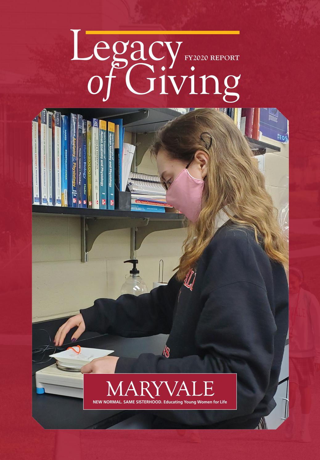 Legacy of Giving - FY2020 Report by Maryvale Preparatory School - Issuu