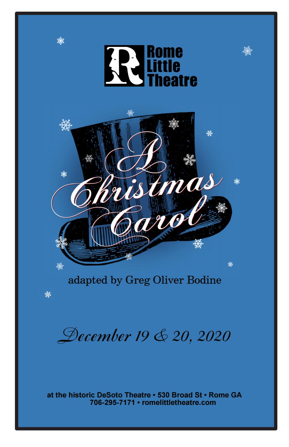 A Christmas Carol Program by Rome LittleTheatre - Issuu