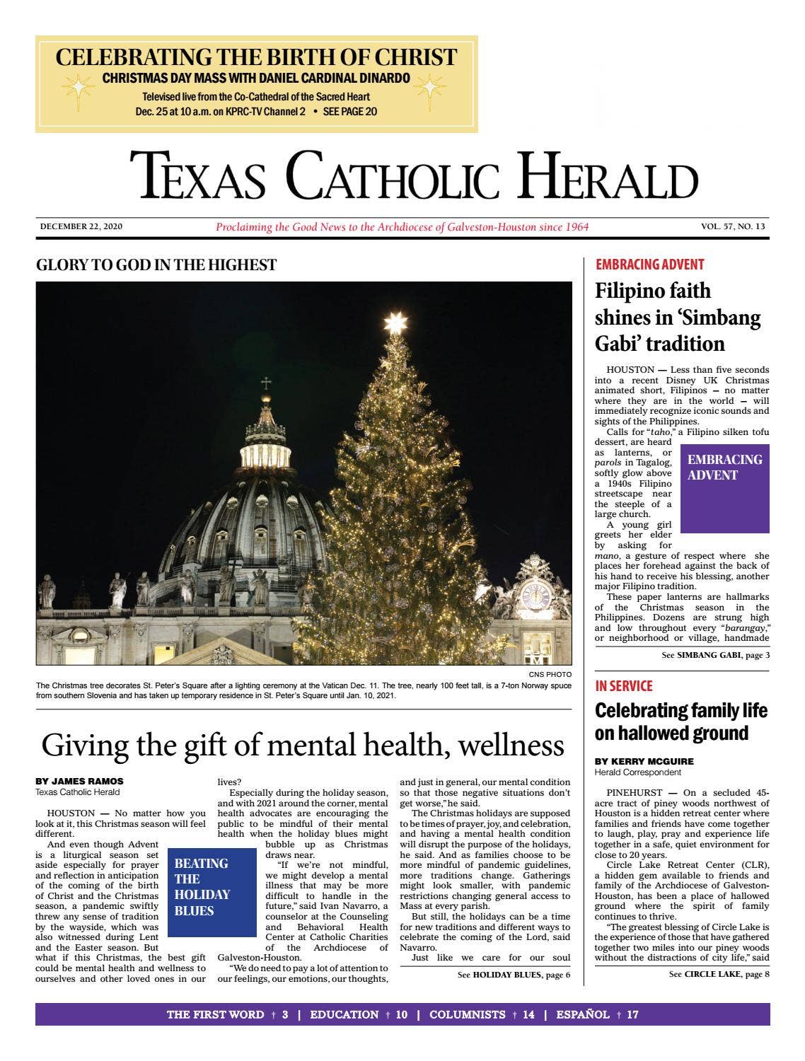 Texas Catholic Herald - Dec. 22, 2020 by Texas Catholic Herald - Issuu