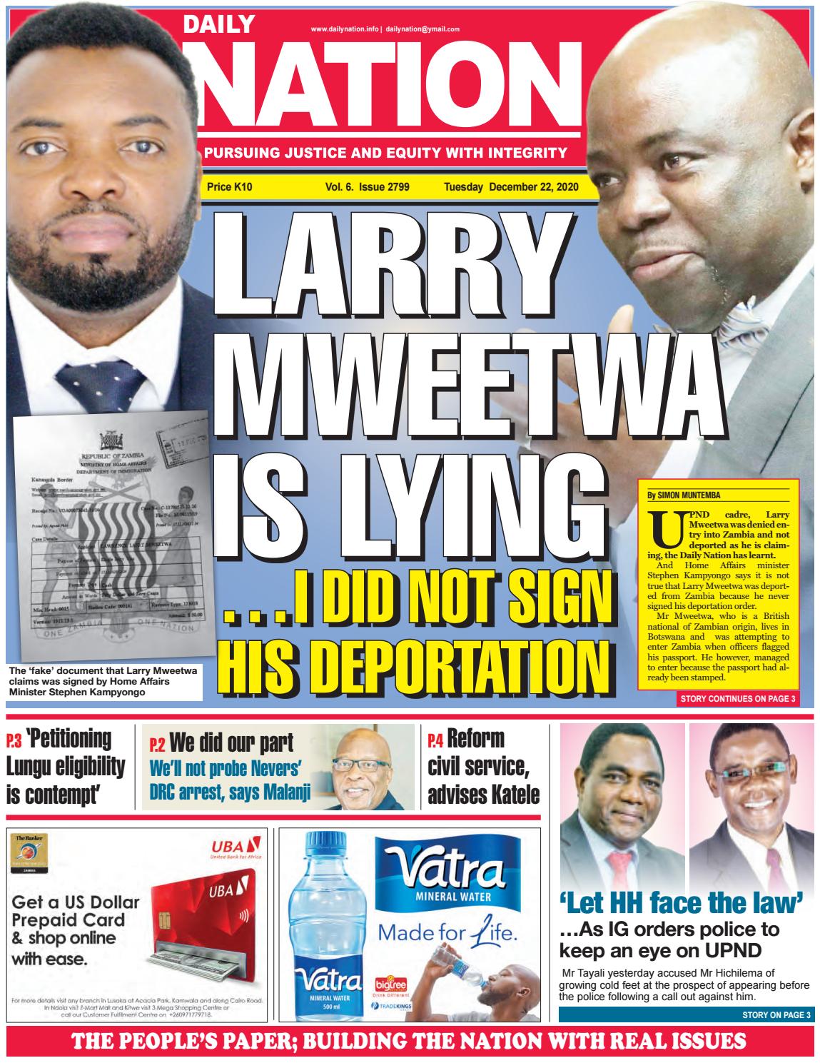 DAILY NATION Tuesday December 22, 2020 by dailynation - Issuu