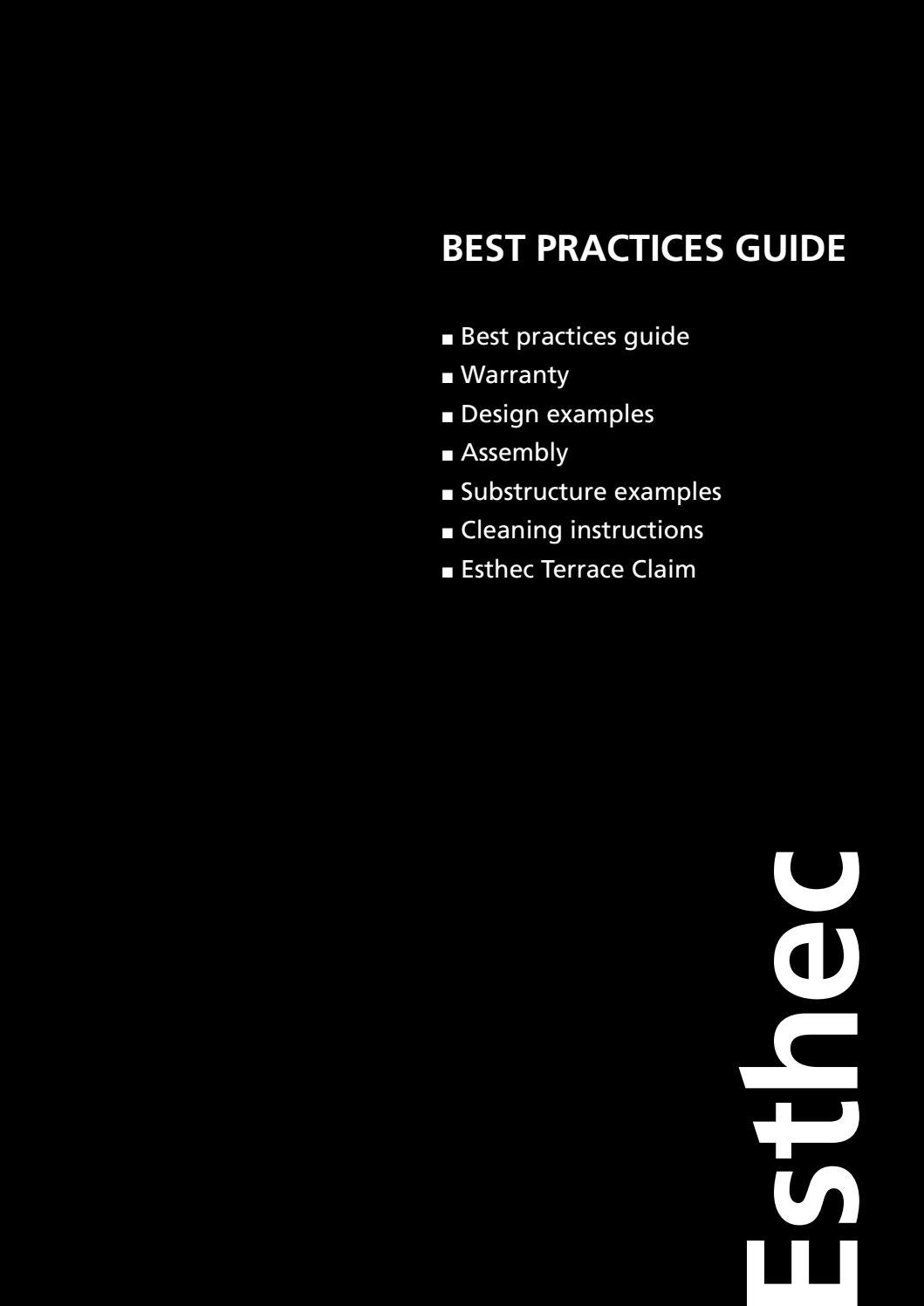 Best practices guide by esthec - Issuu