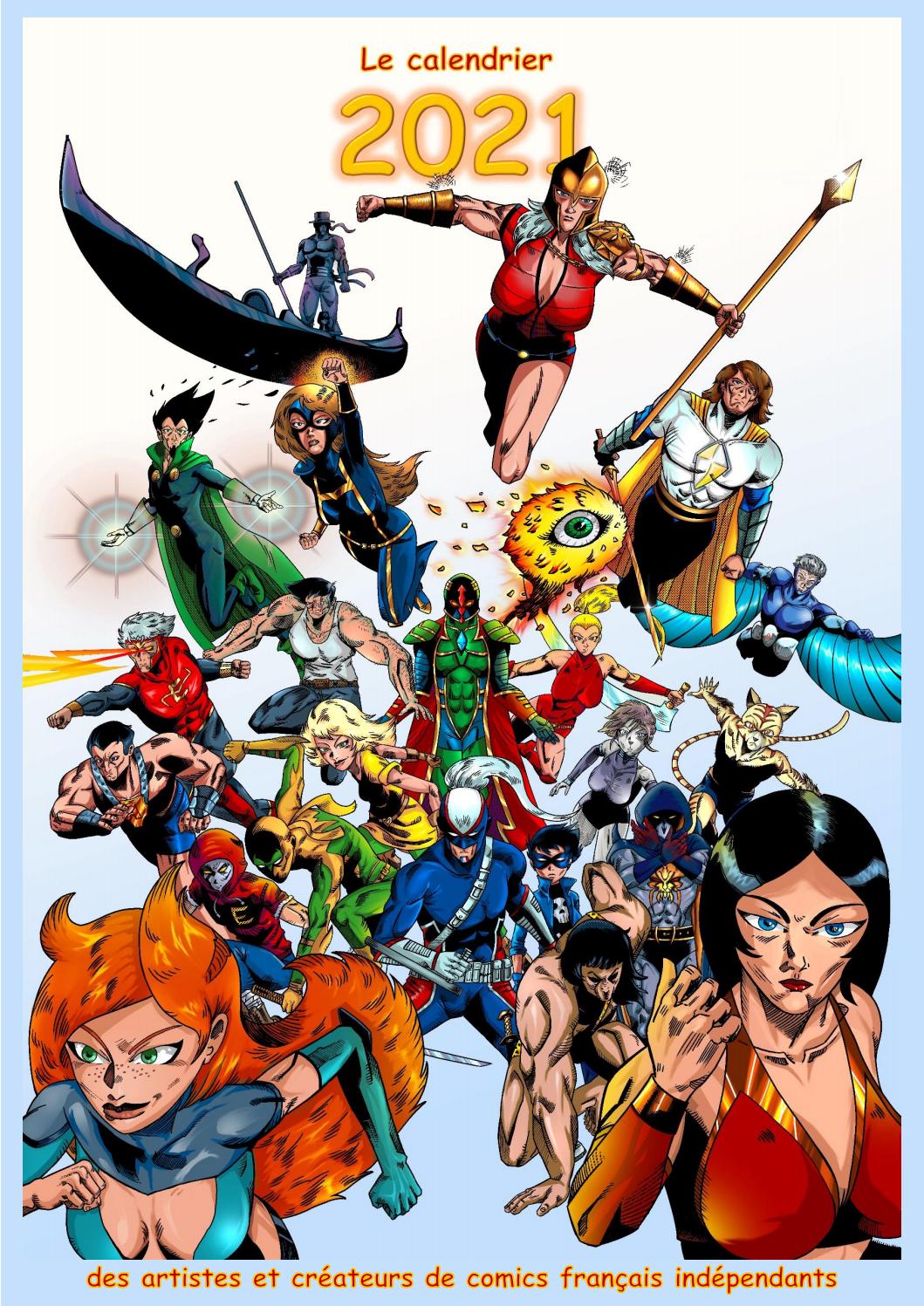 Calendrier des artistes Comics Français indépendants 2021 by Al Exandre - Issuu