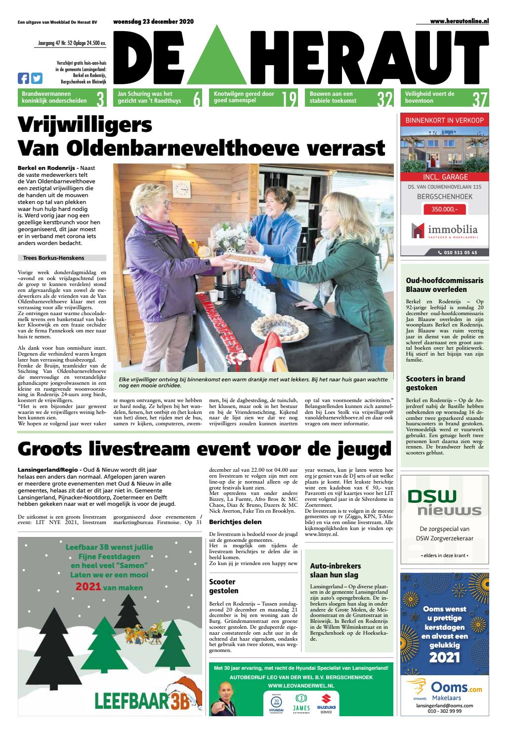 De Heraut week 52 2020 by Nieuwsblad De Heraut - Issuu