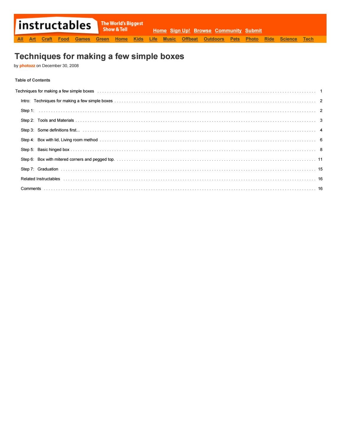 Techniques for making a few simple boxes by jessica30251 - Issuu