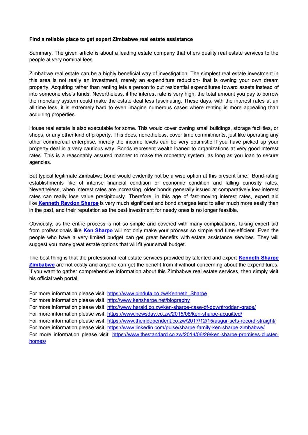 Kenneth Sharpe Zimbabwe by g.tec Medical Engineering GmbH - Issuu